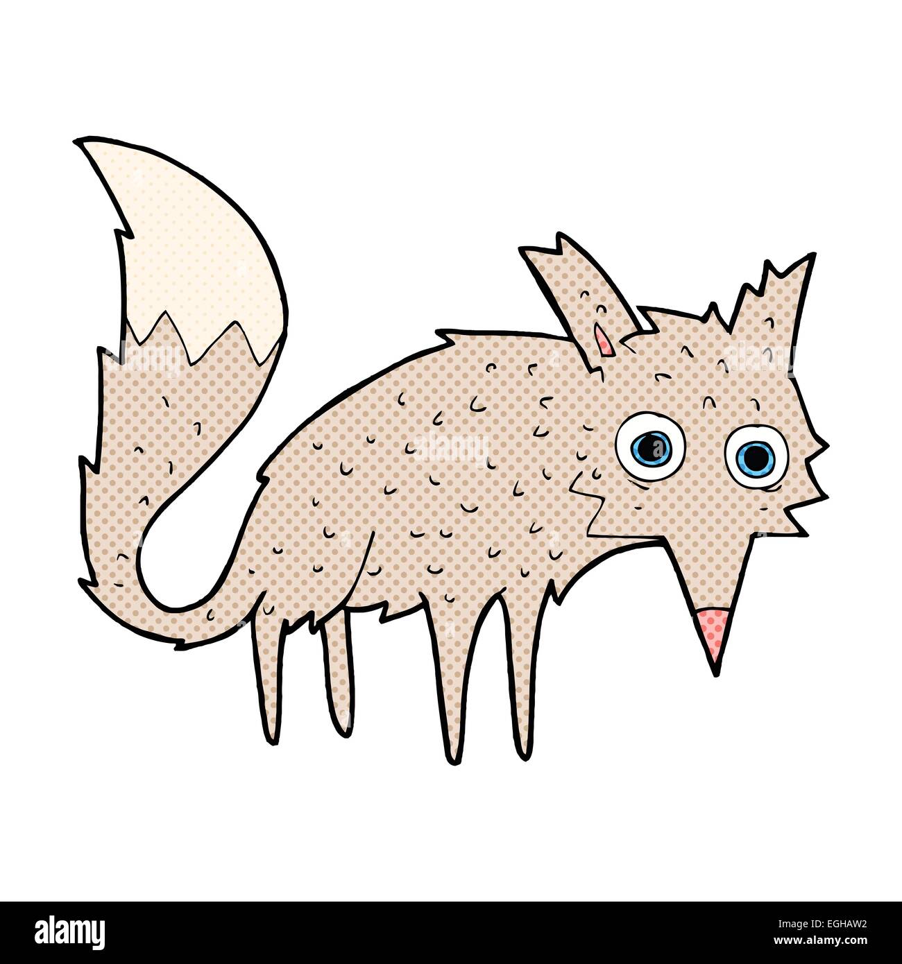 funny retro comic book style cartoon wolf Stock Vector Image & Art - Alamy