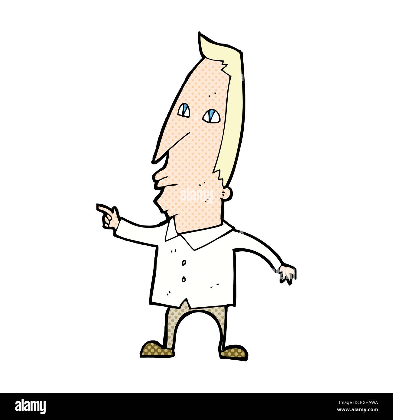 retro comic book style cartoon pointing man Stock Vector Image & Art ...