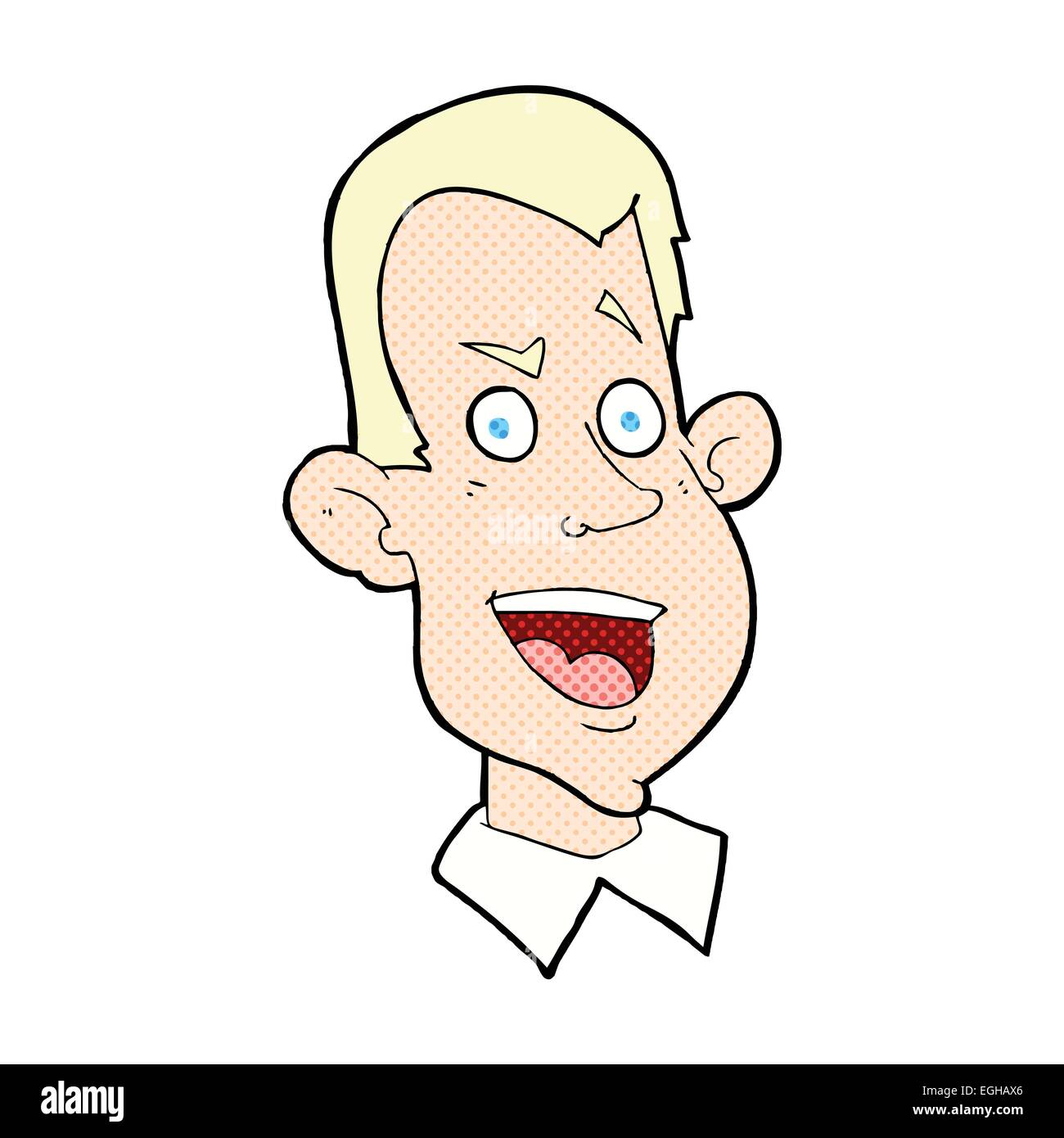 retro comic book style cartoon male face Stock Vector Image & Art - Alamy