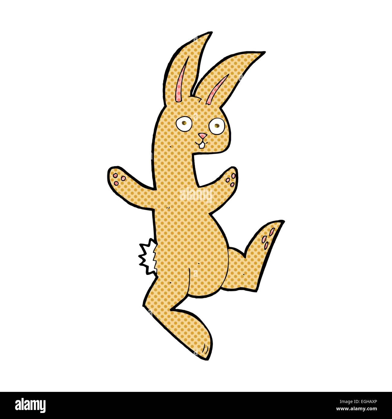 funny retro comic book style cartoon rabbit Stock Vector Image & Art ...
