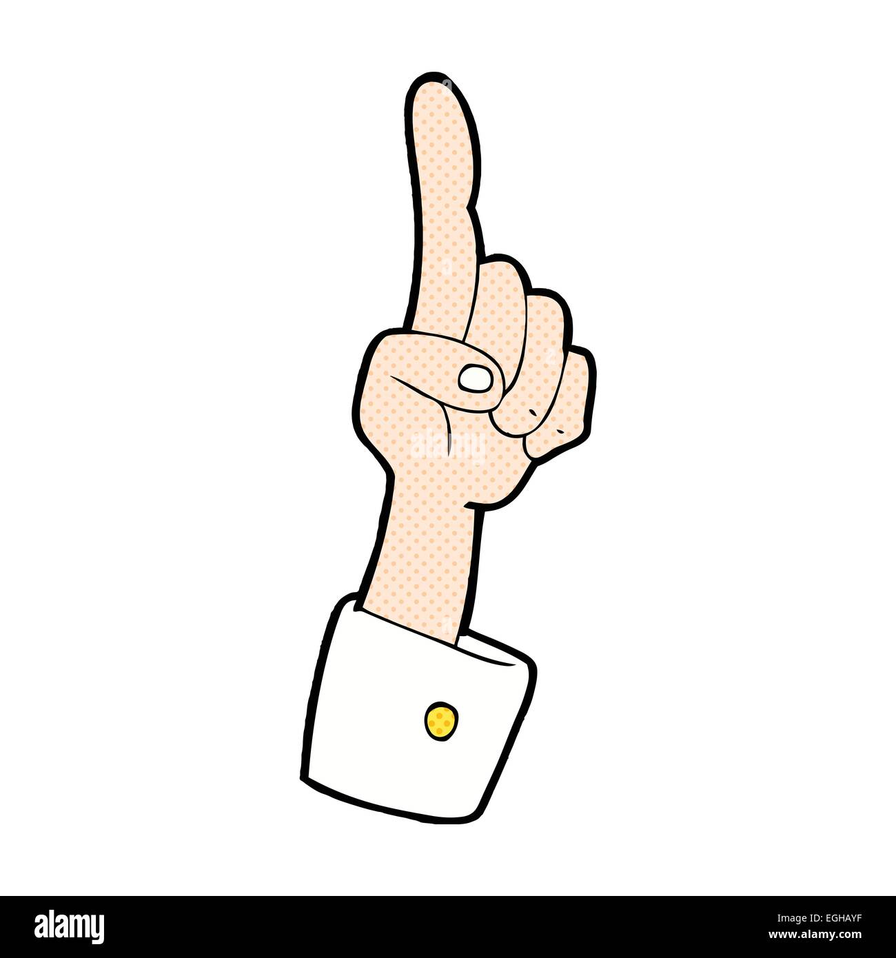 retro comic book style cartoon pointing hand Stock Vector Image & Art ...