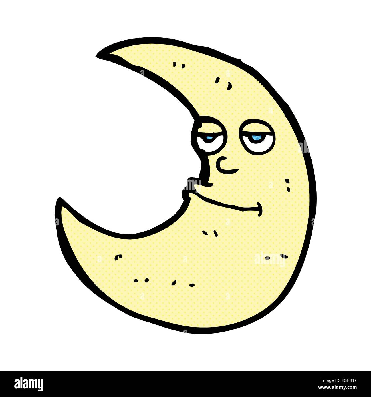 happy retro comic book style cartoon moon Stock Vector Image & Art - Alamy