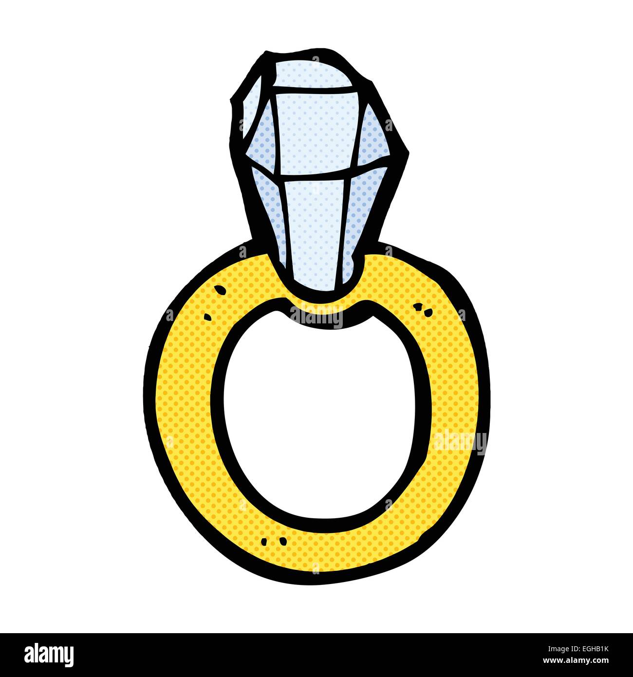 retro comic book style cartoon diamond ring Stock Vector Image & Art ...