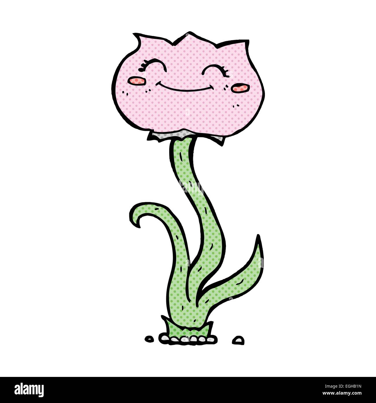 retro comic book style cartoon flower Stock Vector Image & Art - Alamy