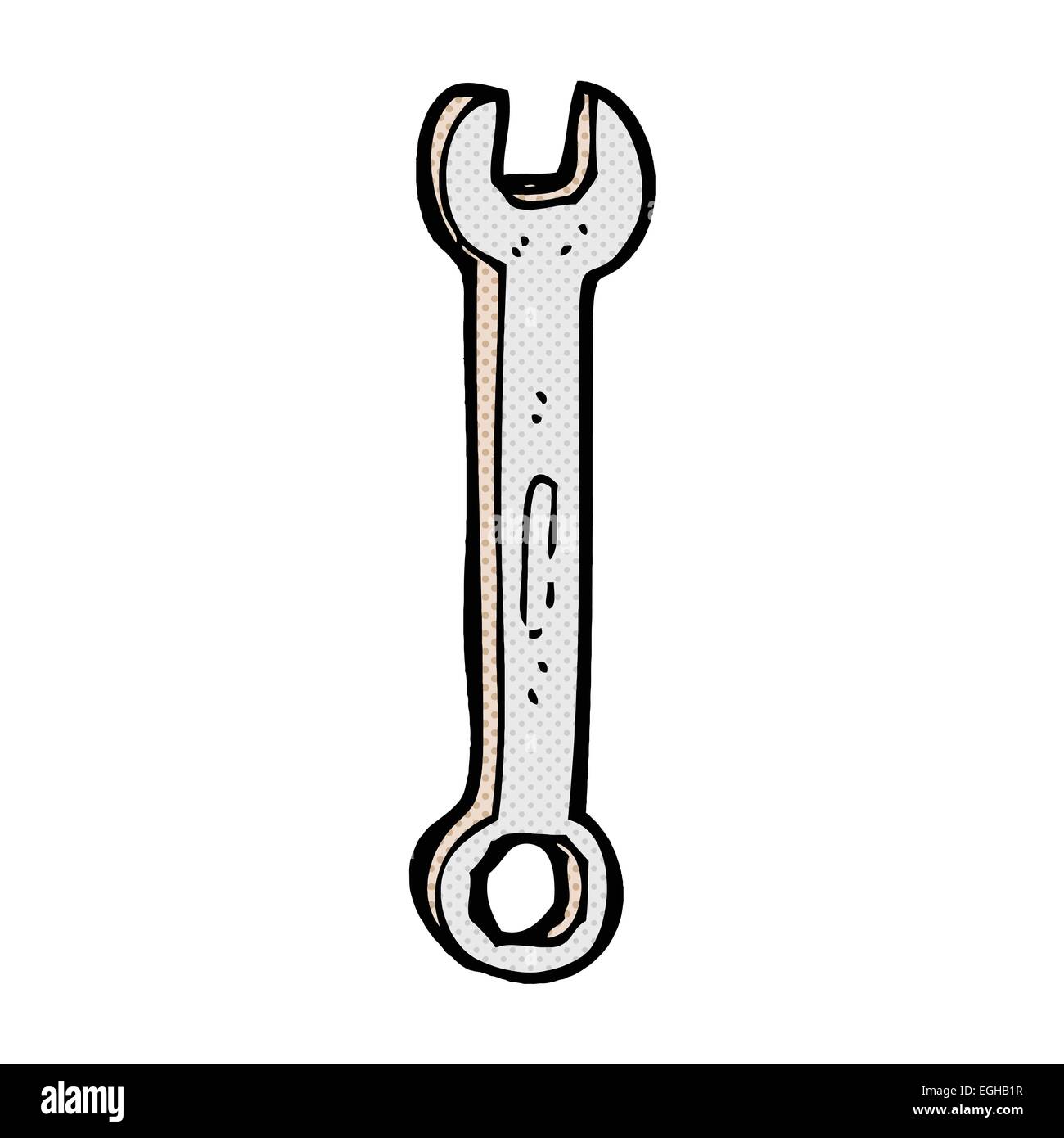 retro comic book style cartoon spanner Stock Vector Image & Art - Alamy