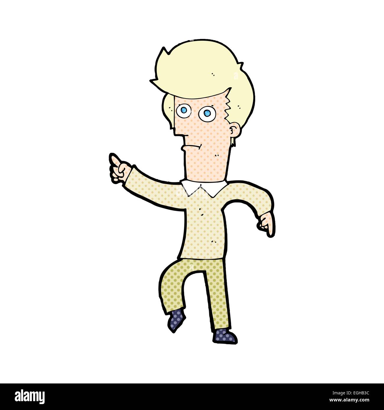 retro comic book style cartoon man pointing Stock Vector Image & Art ...