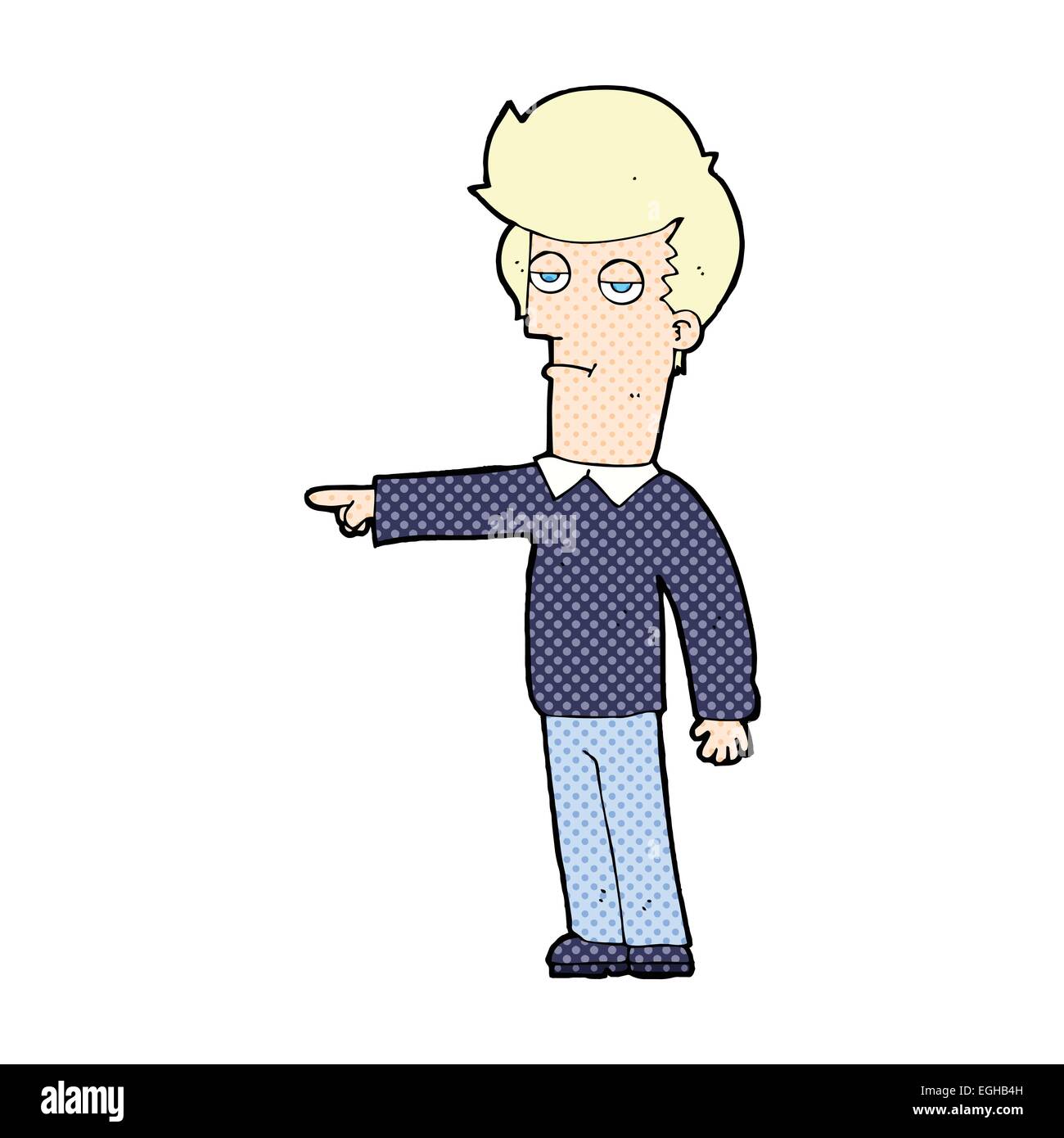 retro comic book style cartoon pointing man Stock Vector Image & Art ...