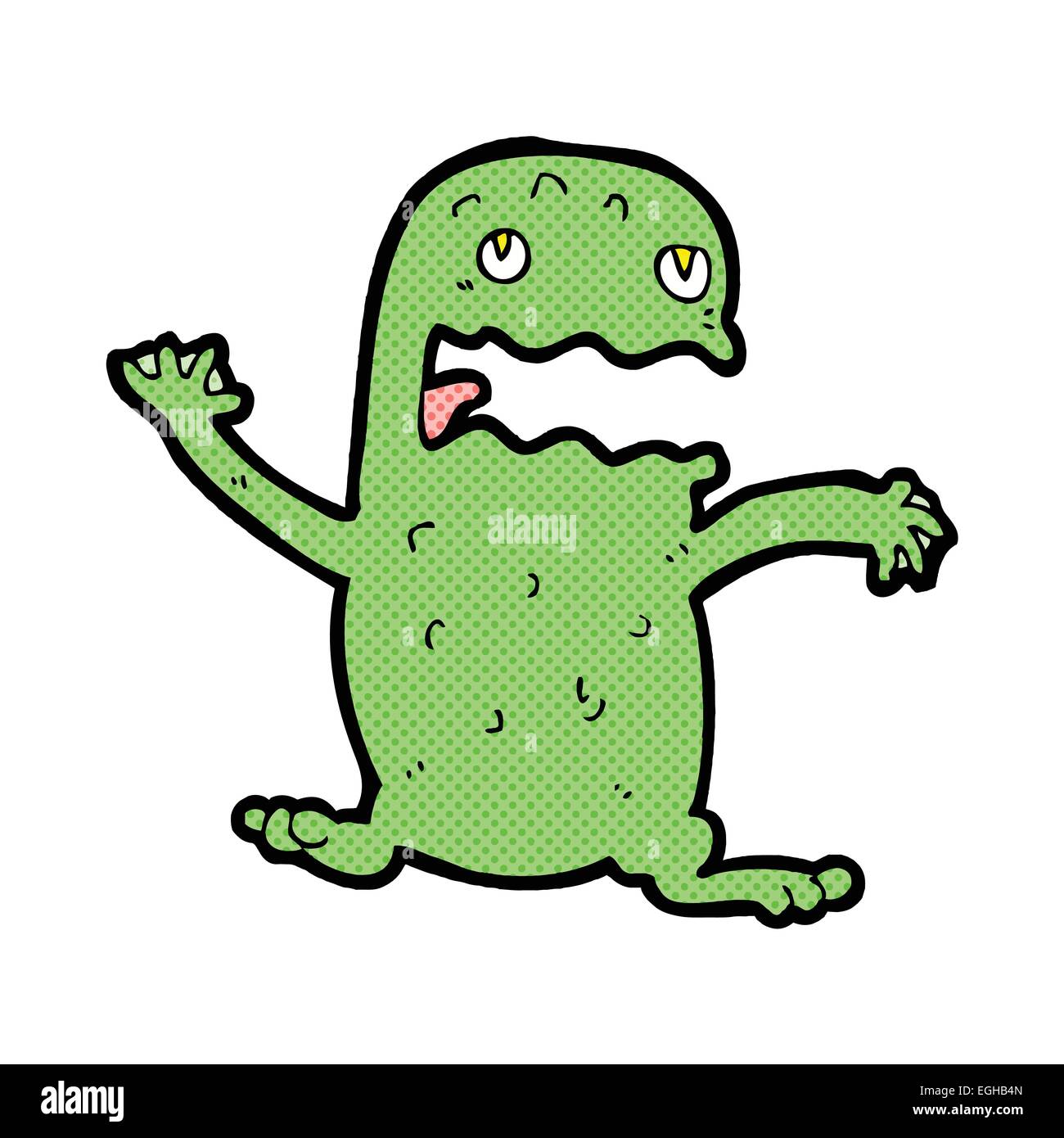 retro comic book style cartoon funny frog Stock Vector Image & Art - Alamy