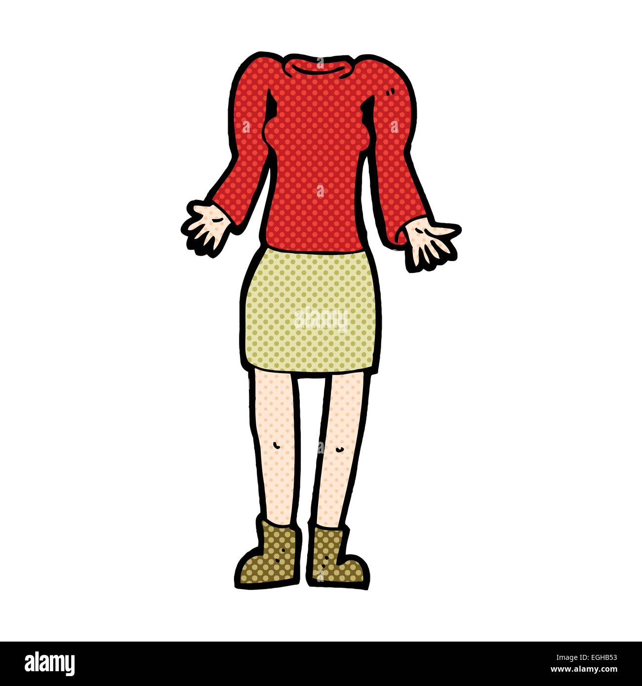Cartoon female body shrugging shoulders hi-res stock photography and ...
