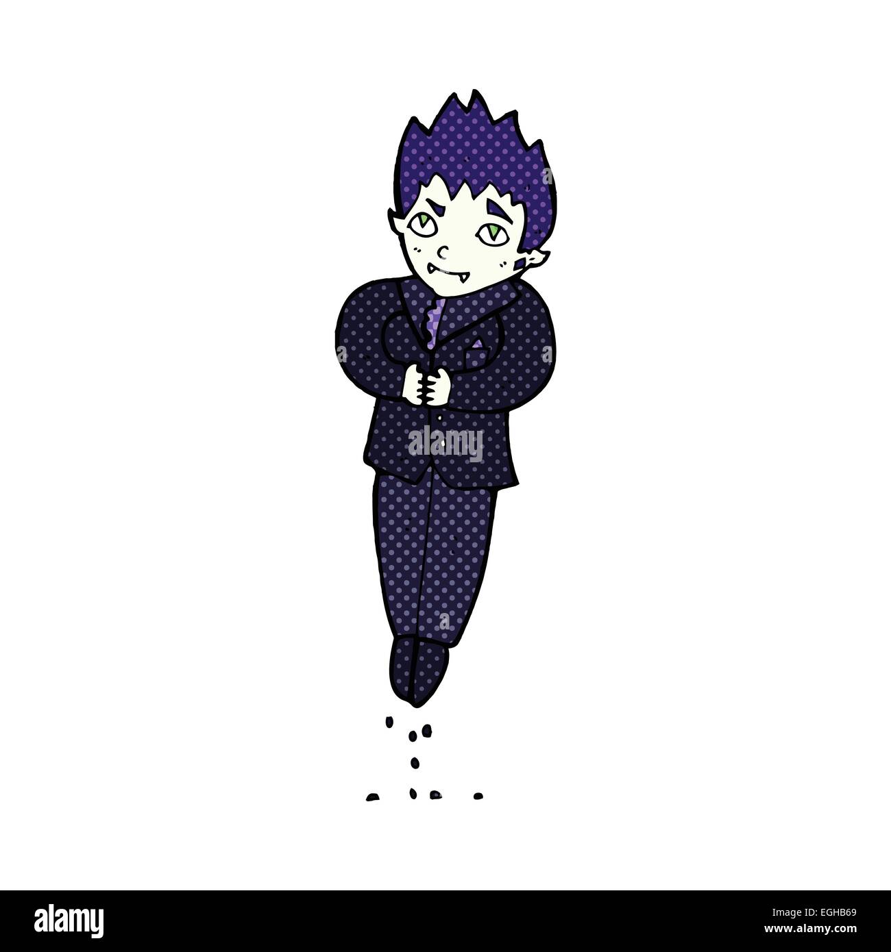 retro comic book style cartoon floating vampire Stock Vector Image ...