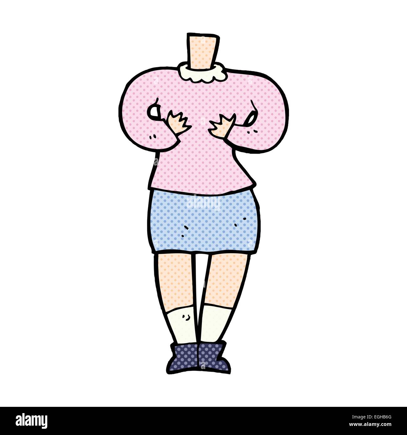 retro comic book style cartoon female body Stock Vector Image & Art - Alamy