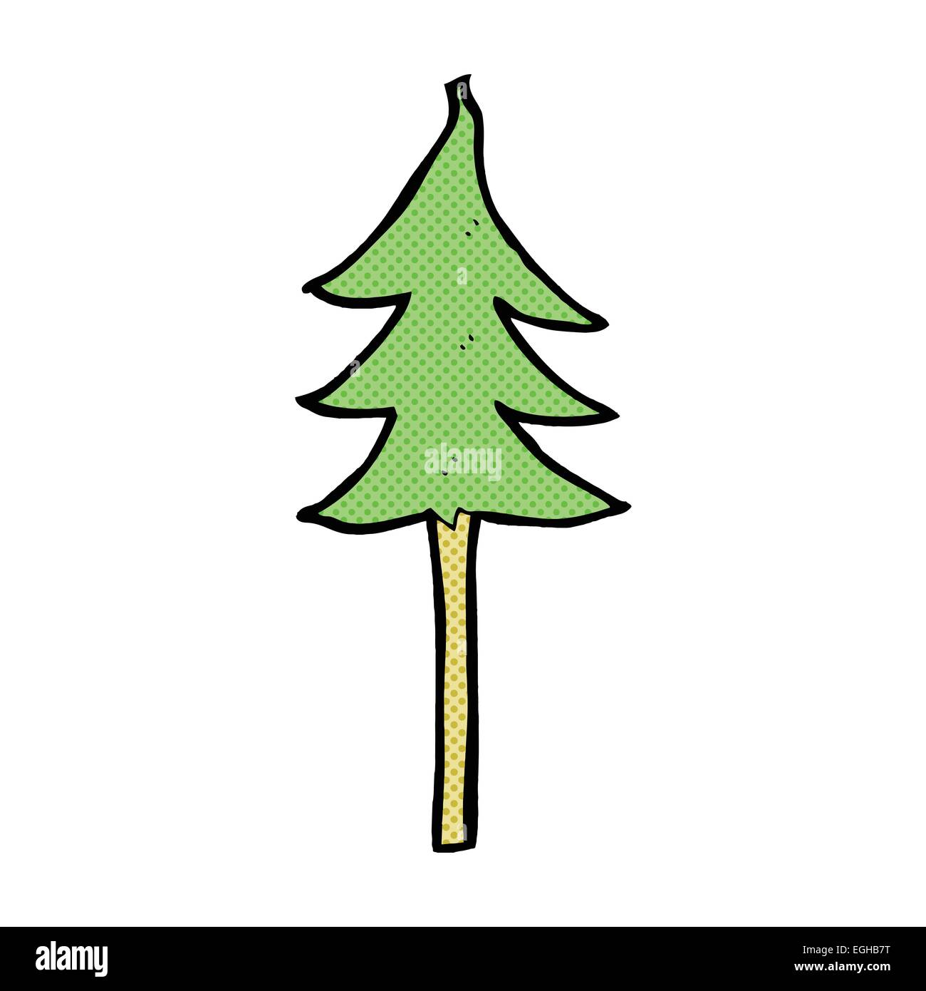 retro comic book style cartoon tree symbol Stock Vector Image & Art - Alamy