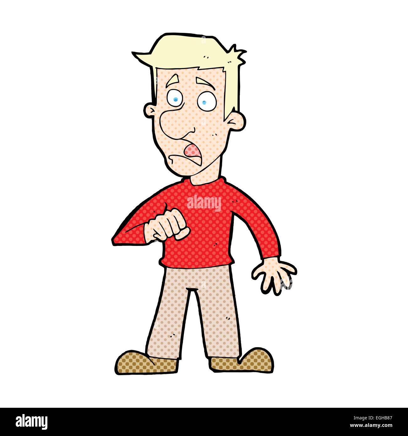 Amazed boy cartoon male man shocked stressed surprised worried ...