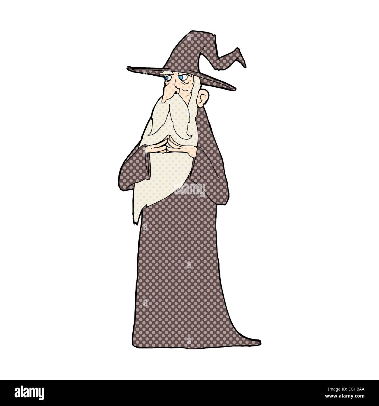 retro comic book style cartoon old wizard Stock Vector Image & Art - Alamy