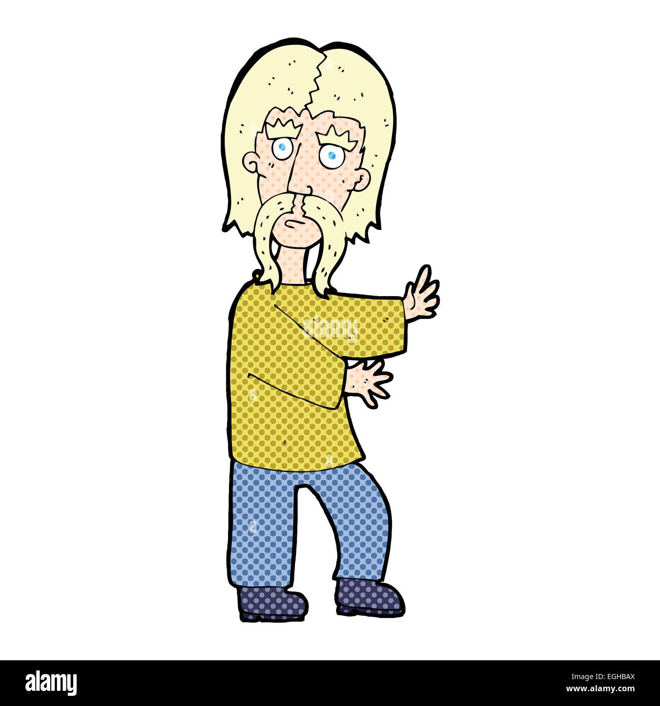 retro comic book style cartoon mustache man Stock Vector Image & Art ...