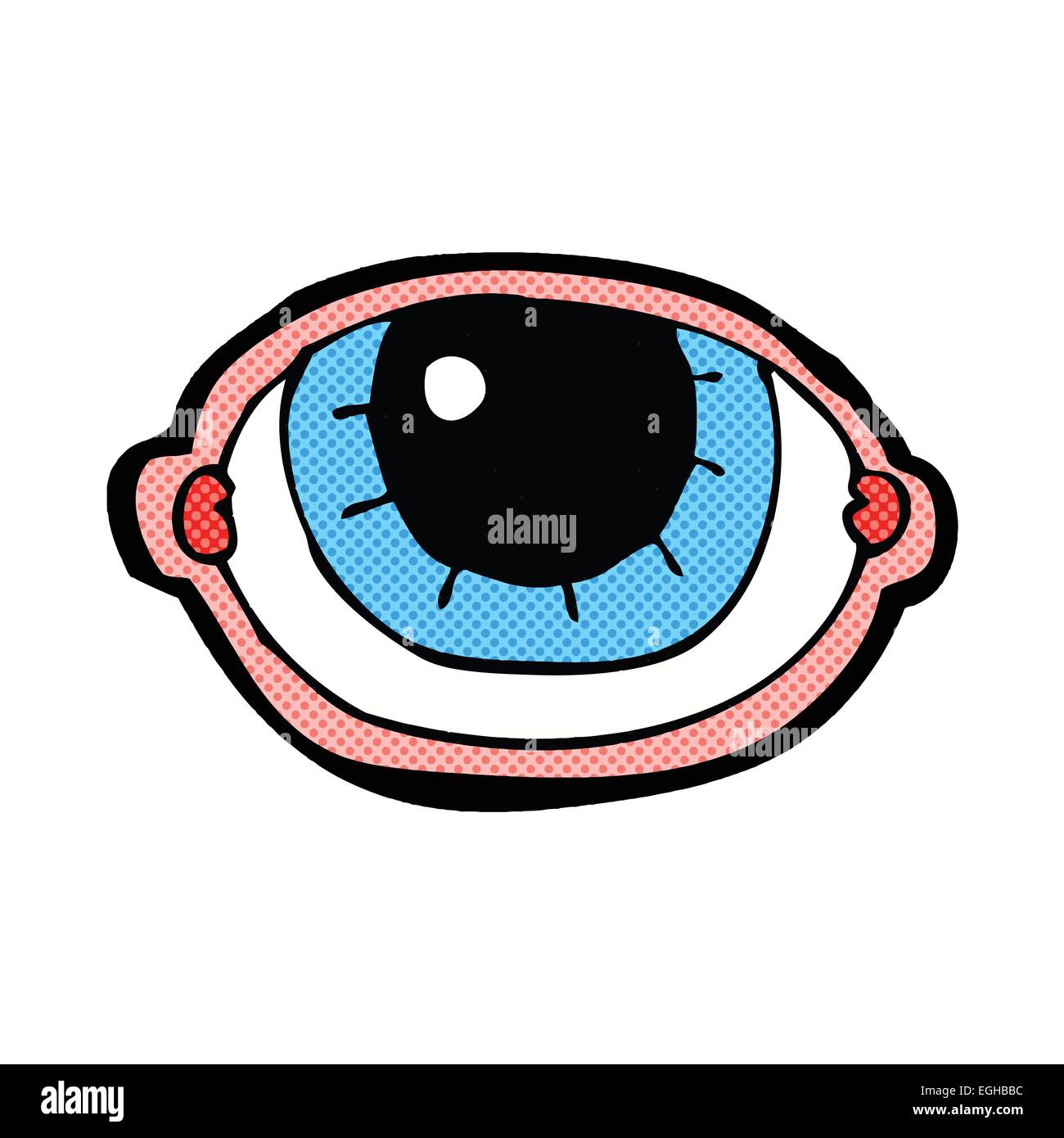 retro comic book style cartoon staring eye Stock Vector Image & Art - Alamy