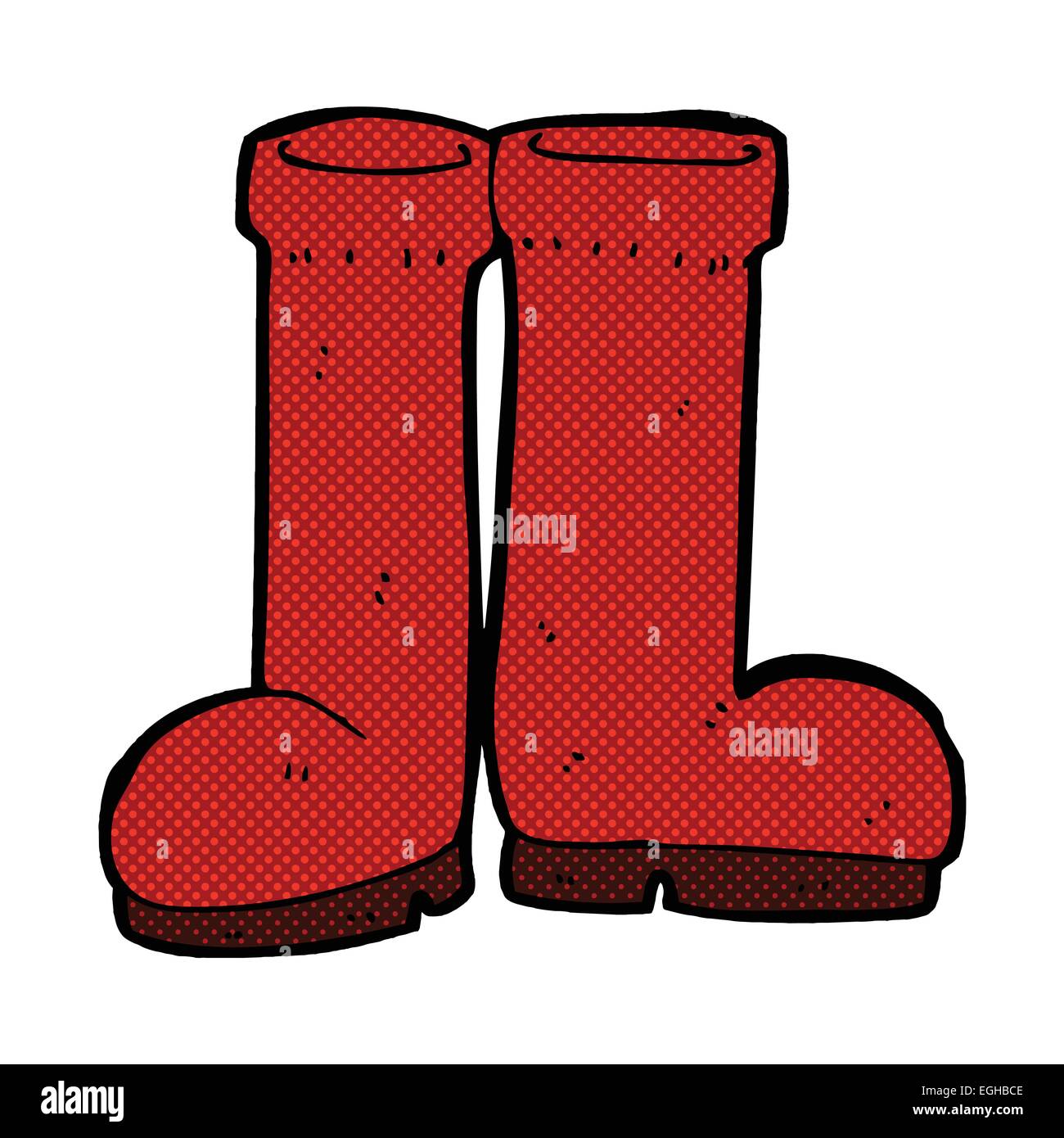 retro comic book style cartoon rubber boots Stock Vector Image & Art ...