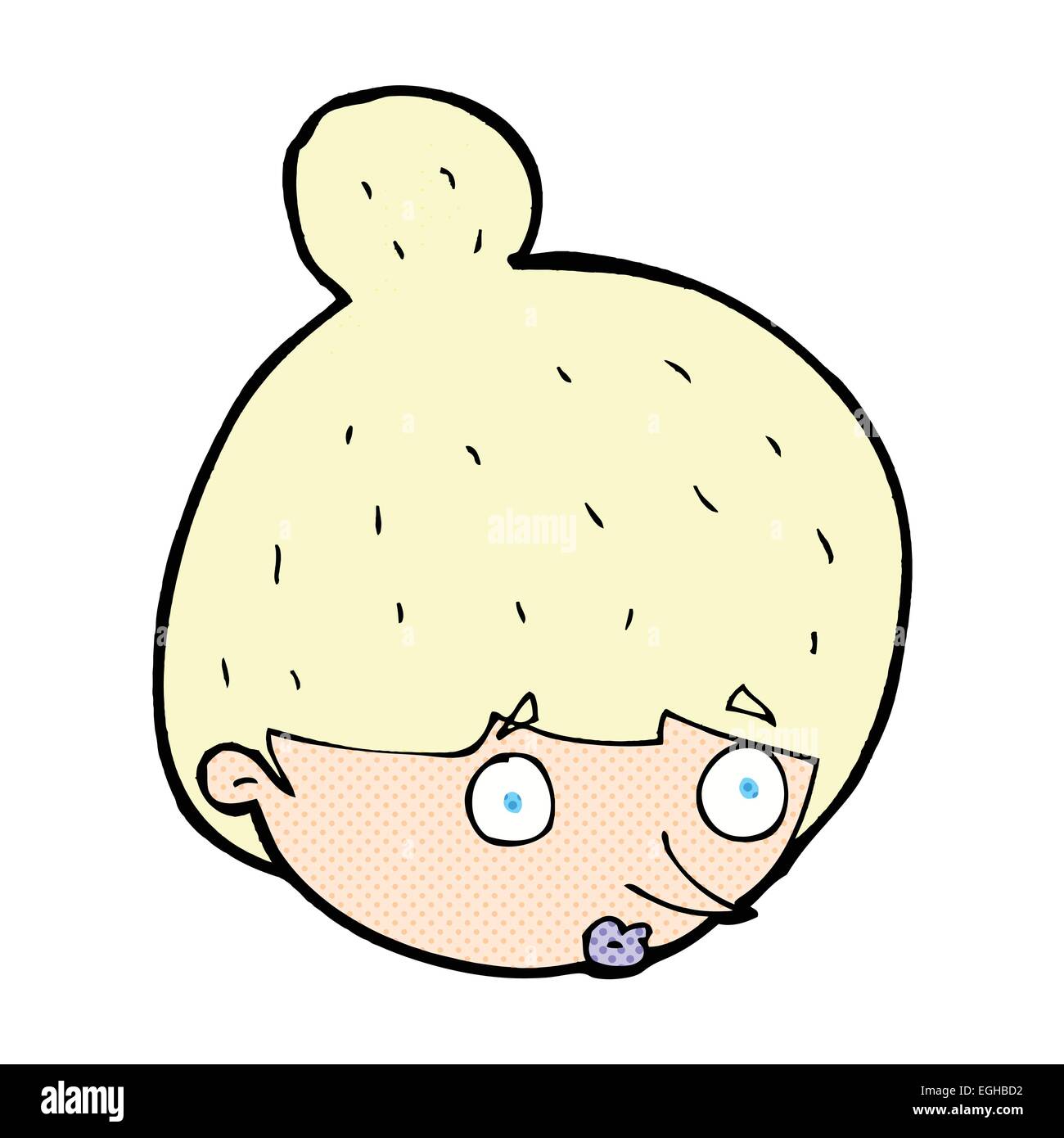 retro comic book style cartoon surprised woman's face Stock Vector ...