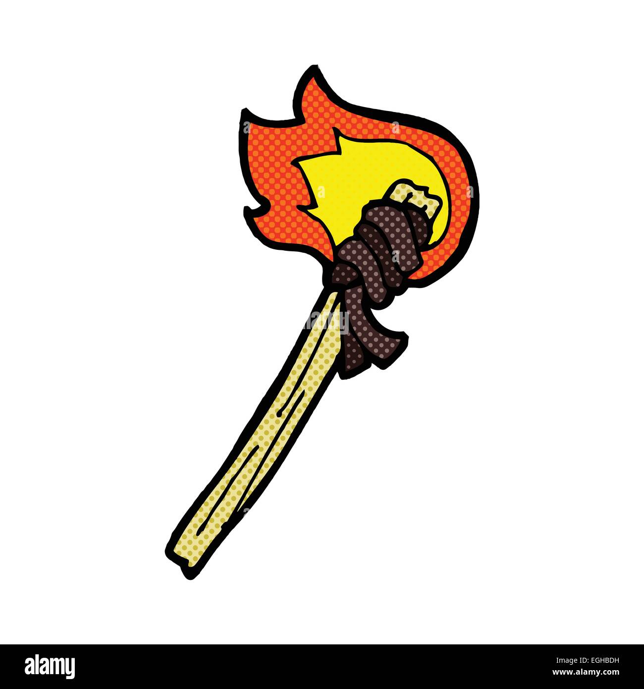 Cartoon burning torch Cut Out Stock Images & Pictures - Alamy