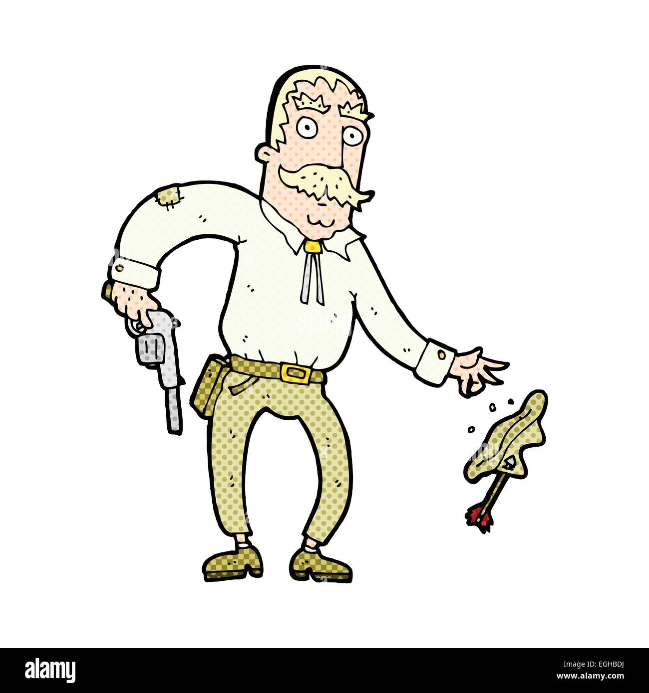 retro comic book style cartoon wild west cowboy Stock Vector Image ...