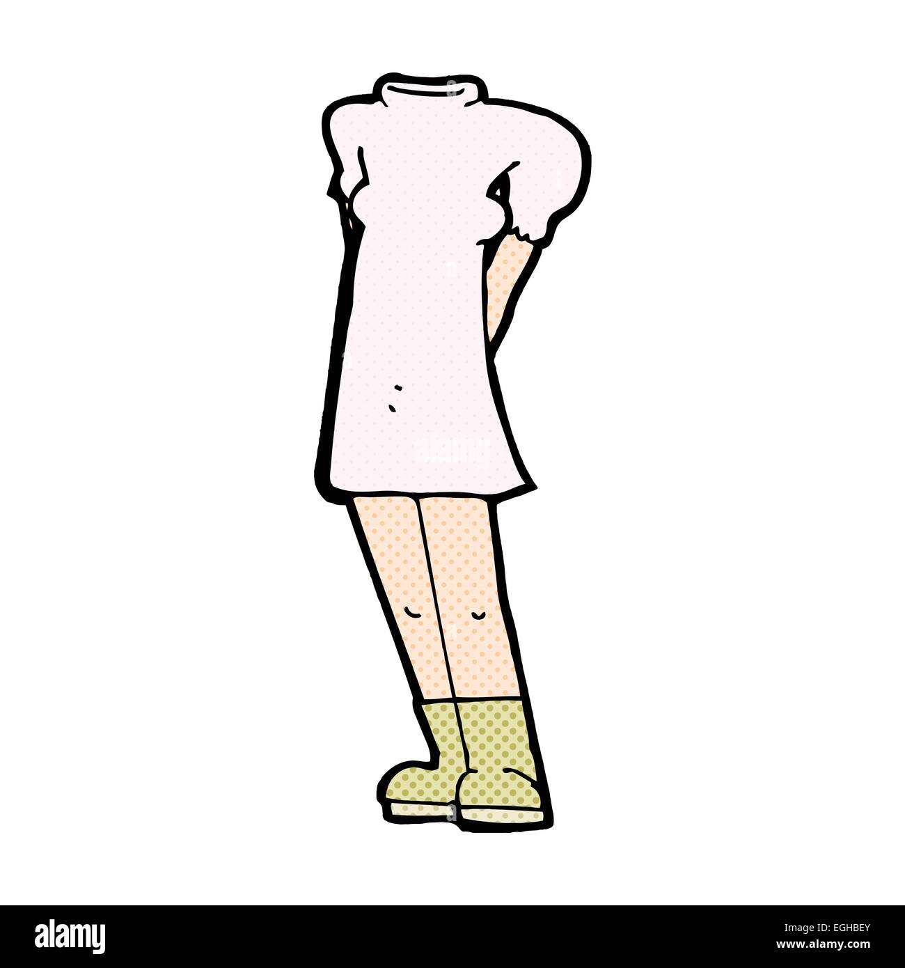 retro comic book style cartoon female body Stock Vector Image & Art - Alamy