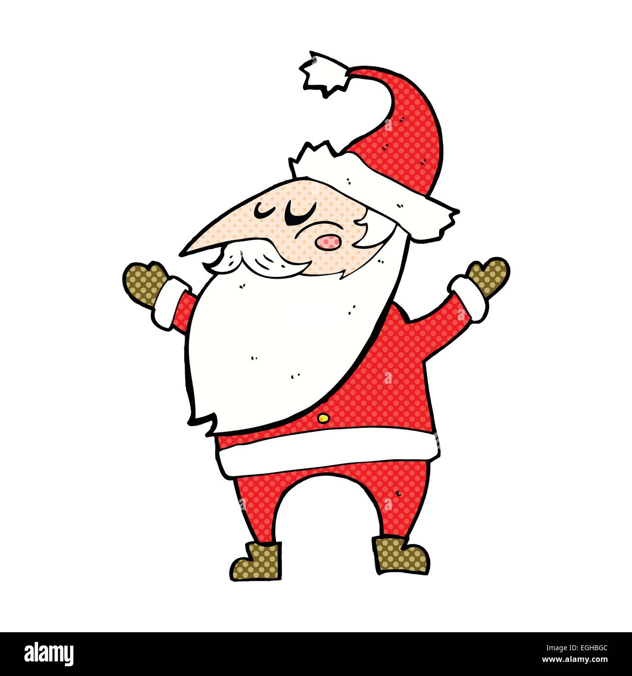 retro comic book style cartoon santa claus Stock Vector Image & Art - Alamy