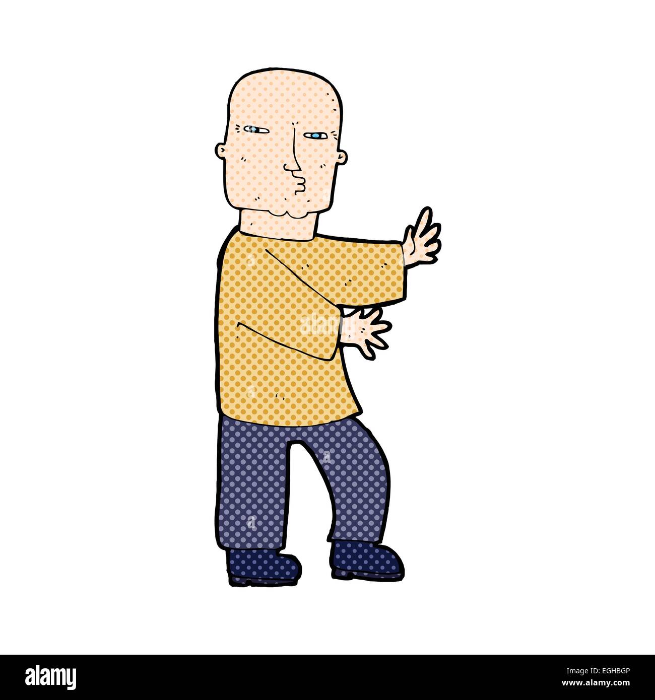 retro comic book style cartoon tough man Stock Vector Image & Art - Alamy