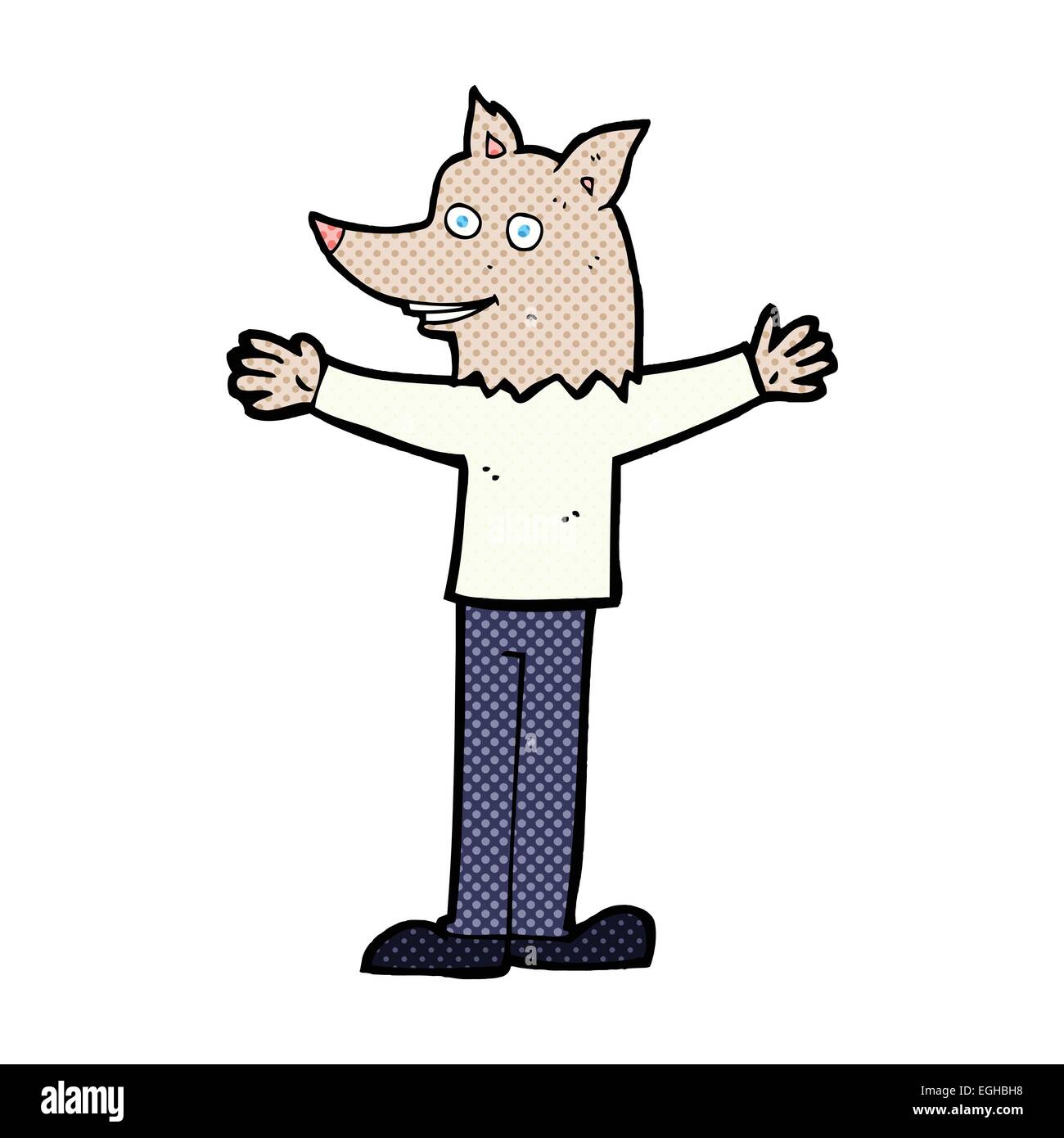 retro comic book style cartoon werewolf Stock Vector Image & Art - Alamy