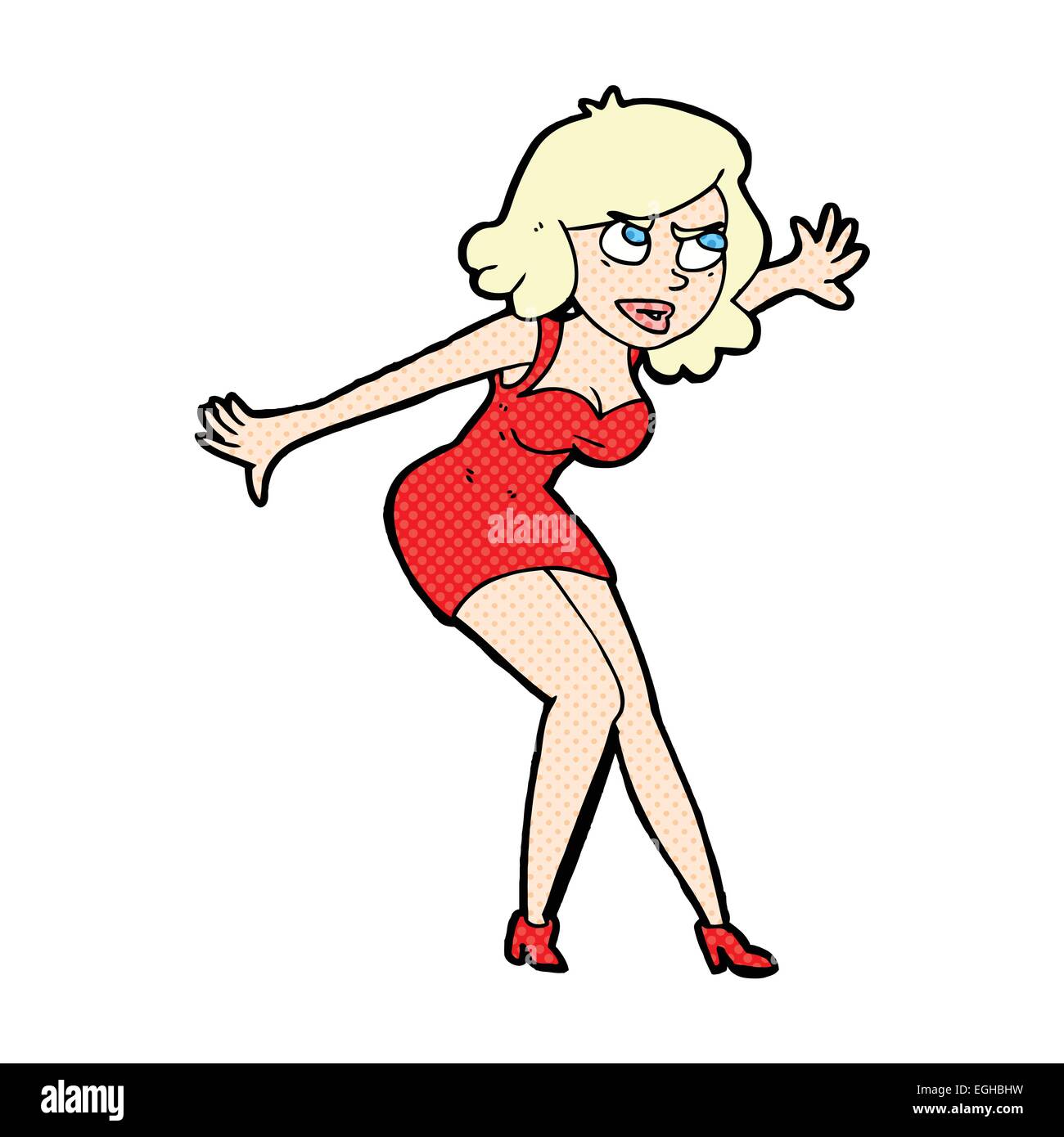 retro comic book style cartoon female spy Stock Vector Image & Art - Alamy