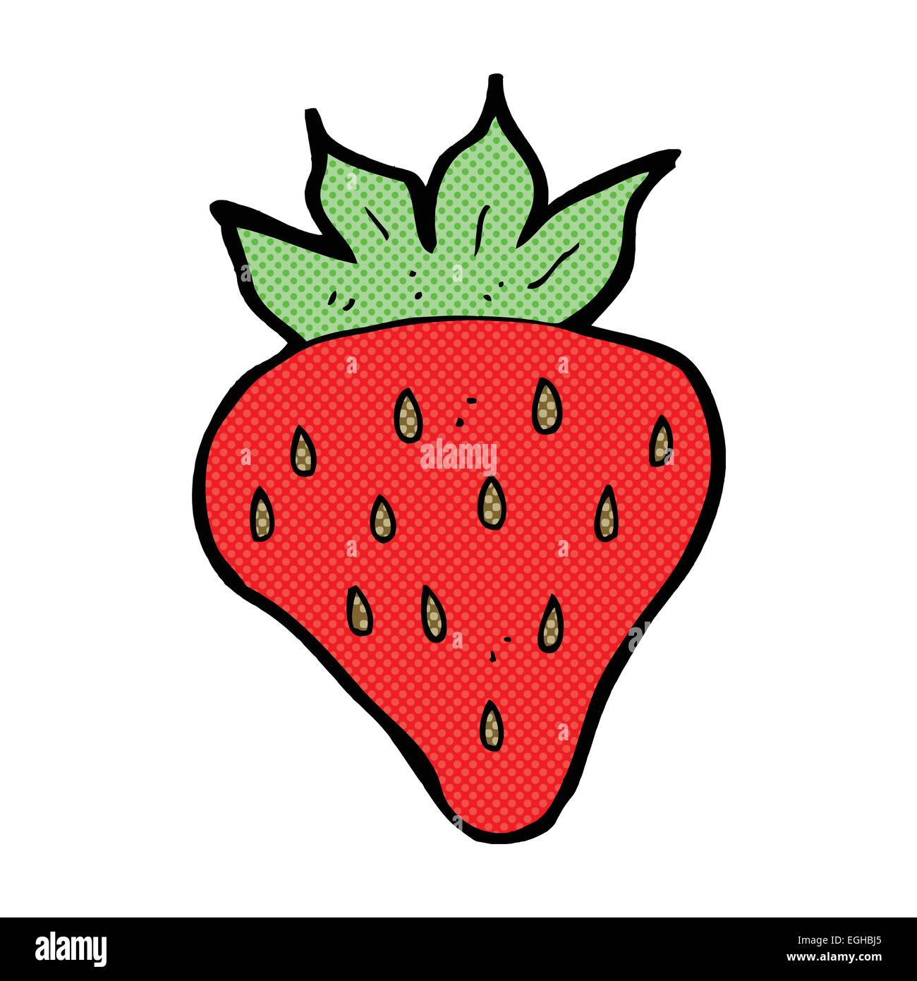 retro comic book style cartoon strawberry Stock Vector Image & Art - Alamy