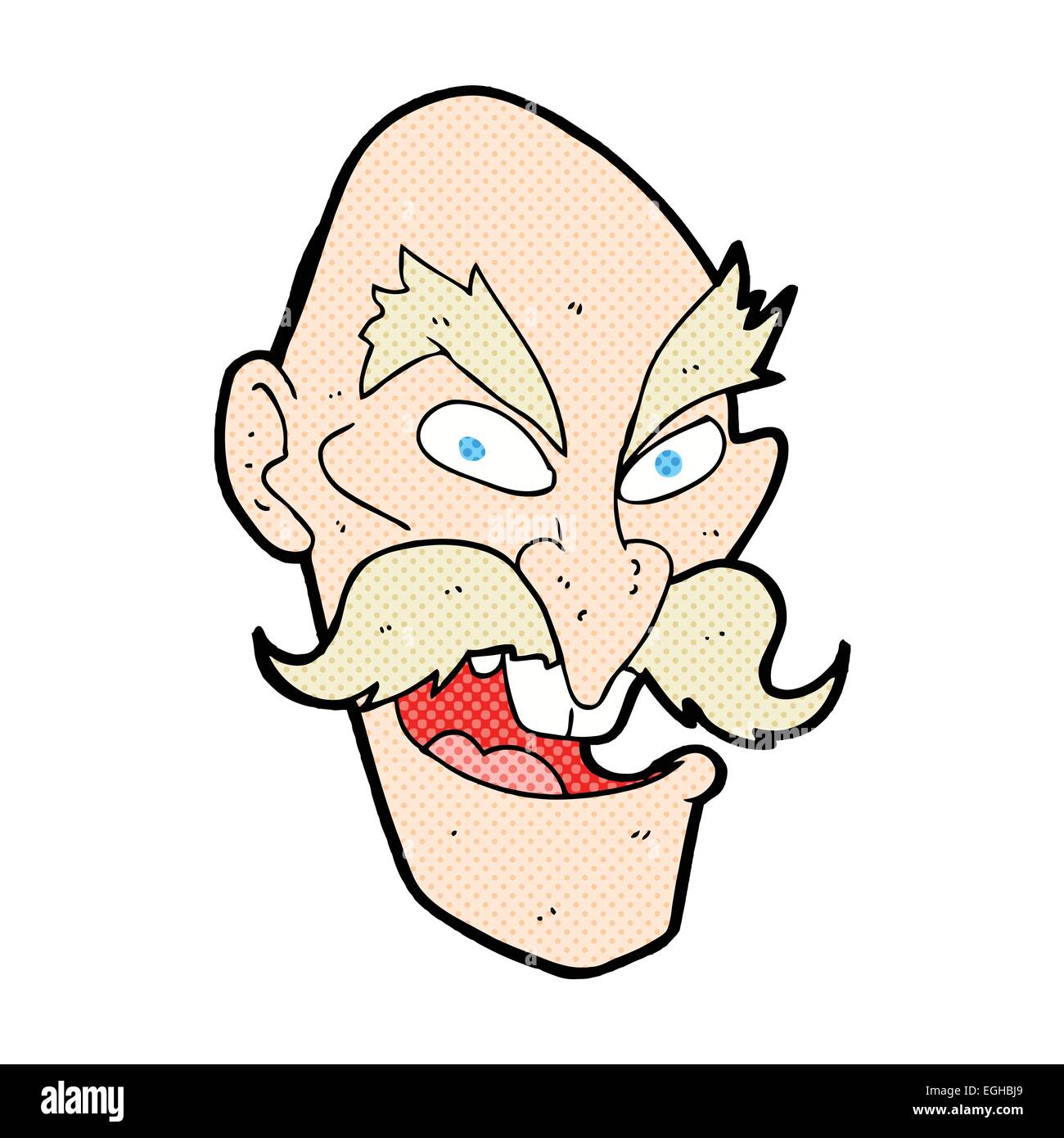 retro comic book style cartoon evil old man face Stock Vector Image ...