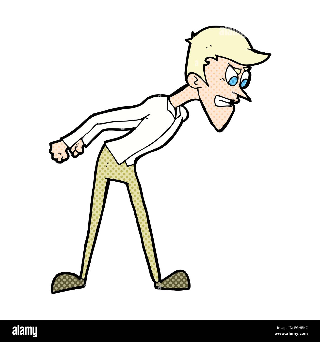retro comic book style cartoon angry man Stock Vector Image & Art - Alamy