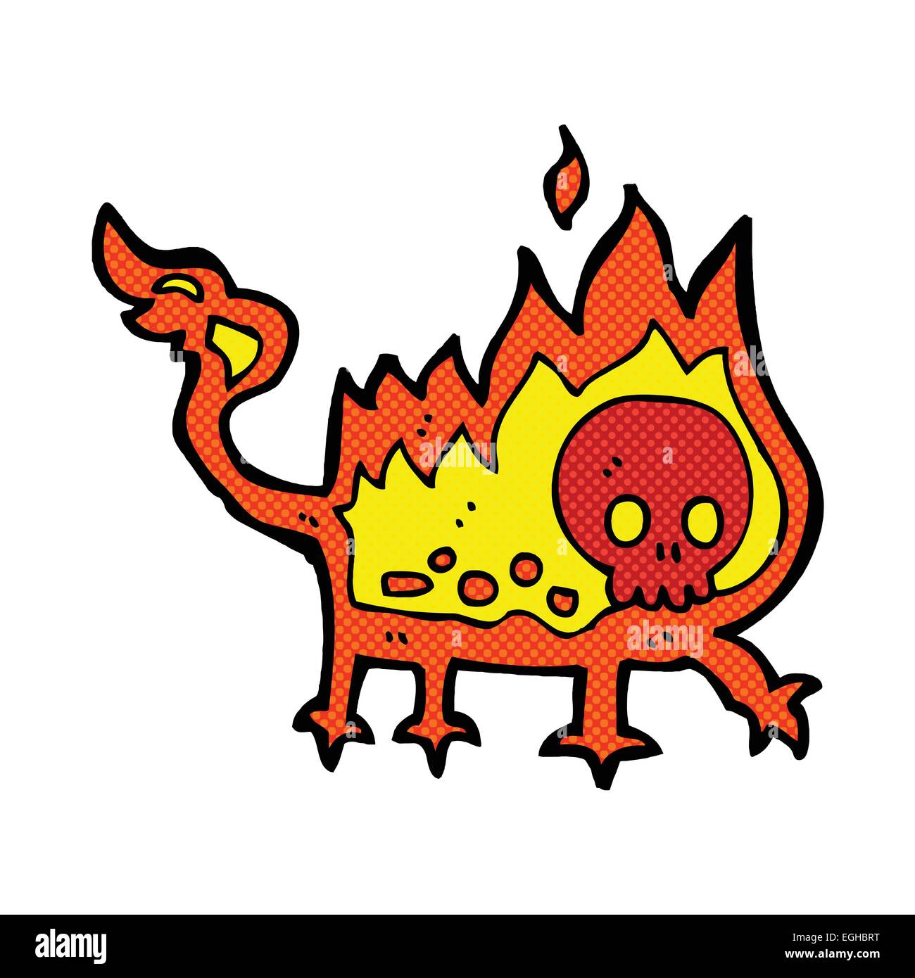Cartoon little fire demon Cut Out Stock Images & Pictures - Alamy
