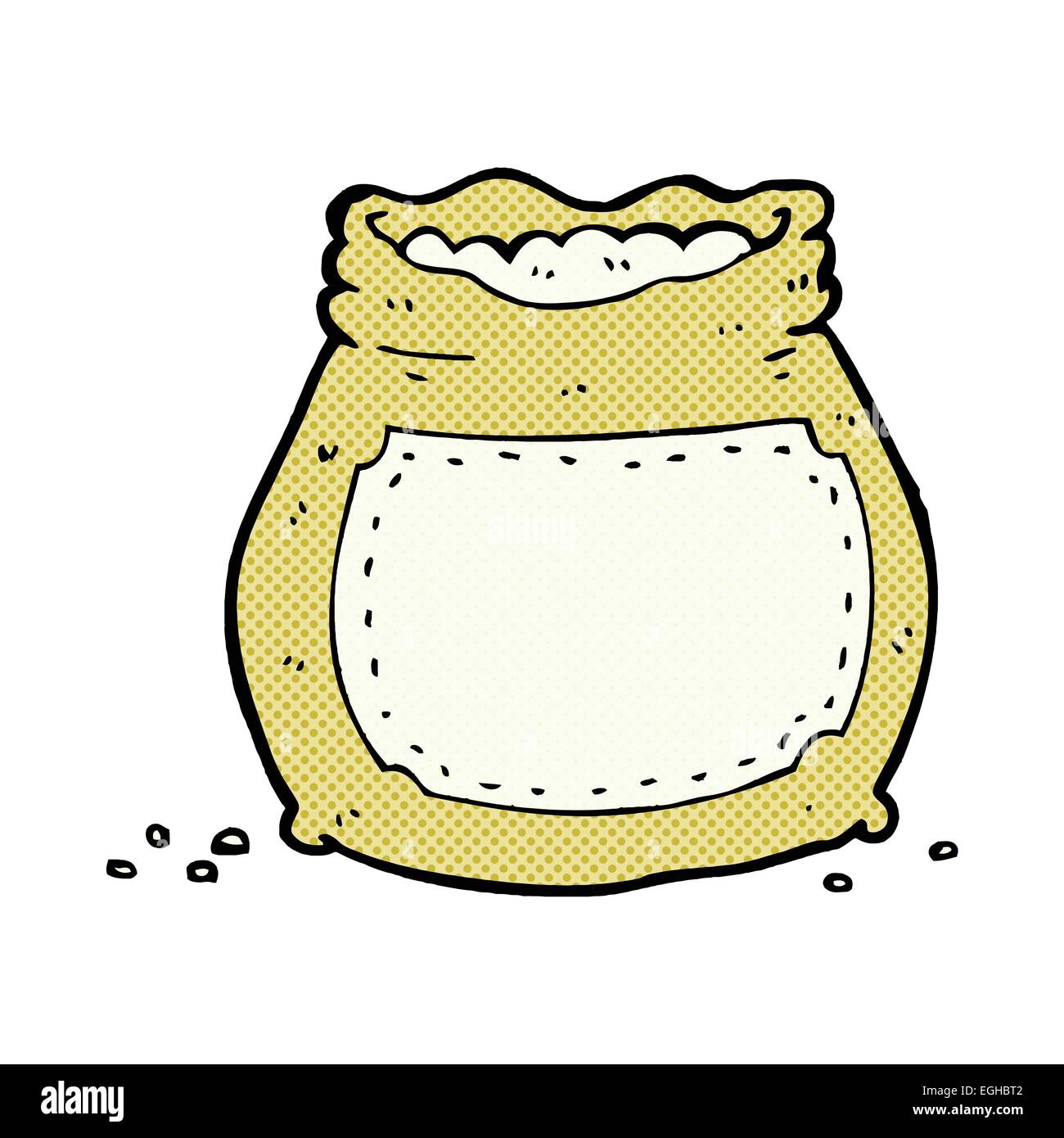 retro comic book style cartoon bag of flour Stock Vector Image & Art ...