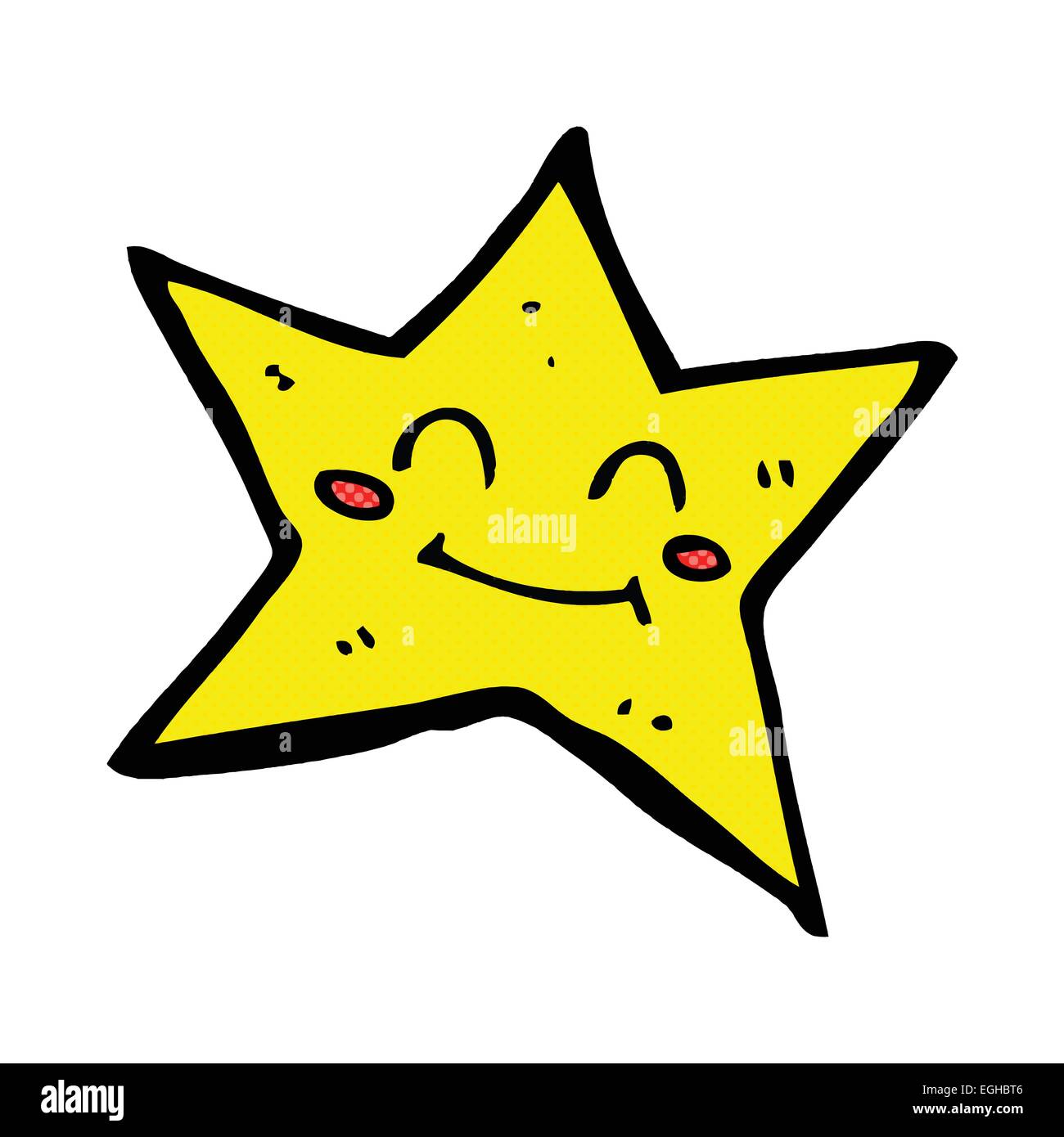 retro comic book style cartoon star character Stock Vector Image & Art ...