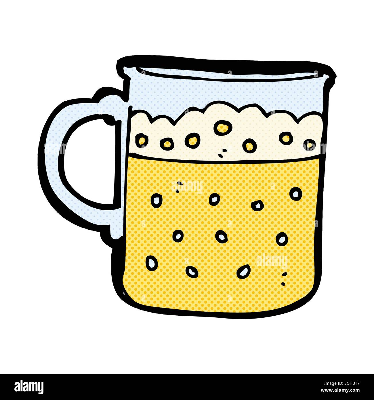 retro comic book style cartoon mug of beer Stock Vector Image & Art - Alamy