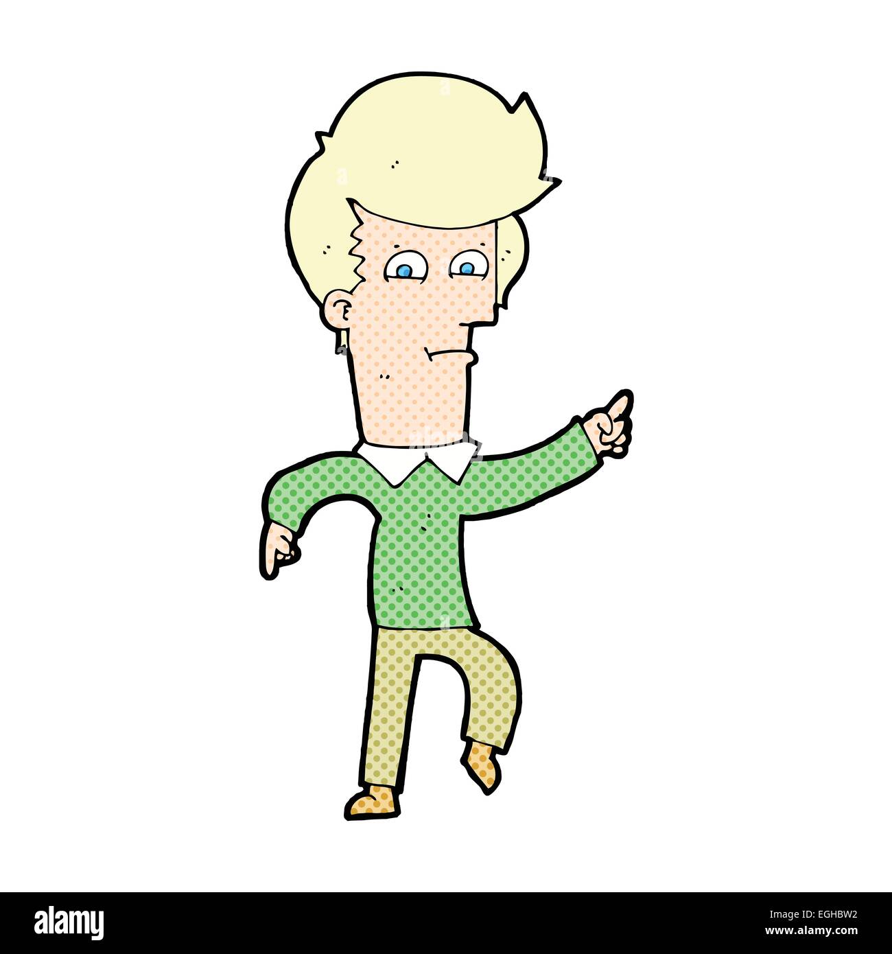 retro comic book style cartoon man pointing Stock Vector Image & Art ...