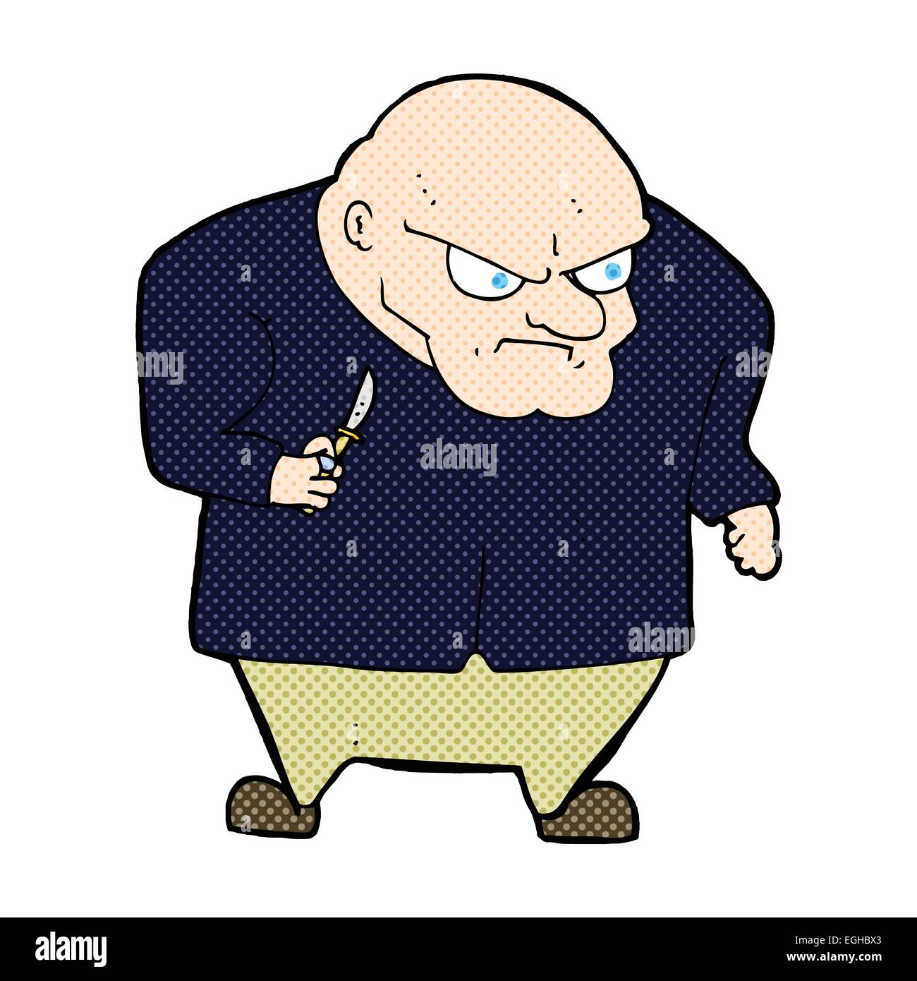 retro comic book style cartoon evil man Stock Vector Image & Art - Alamy