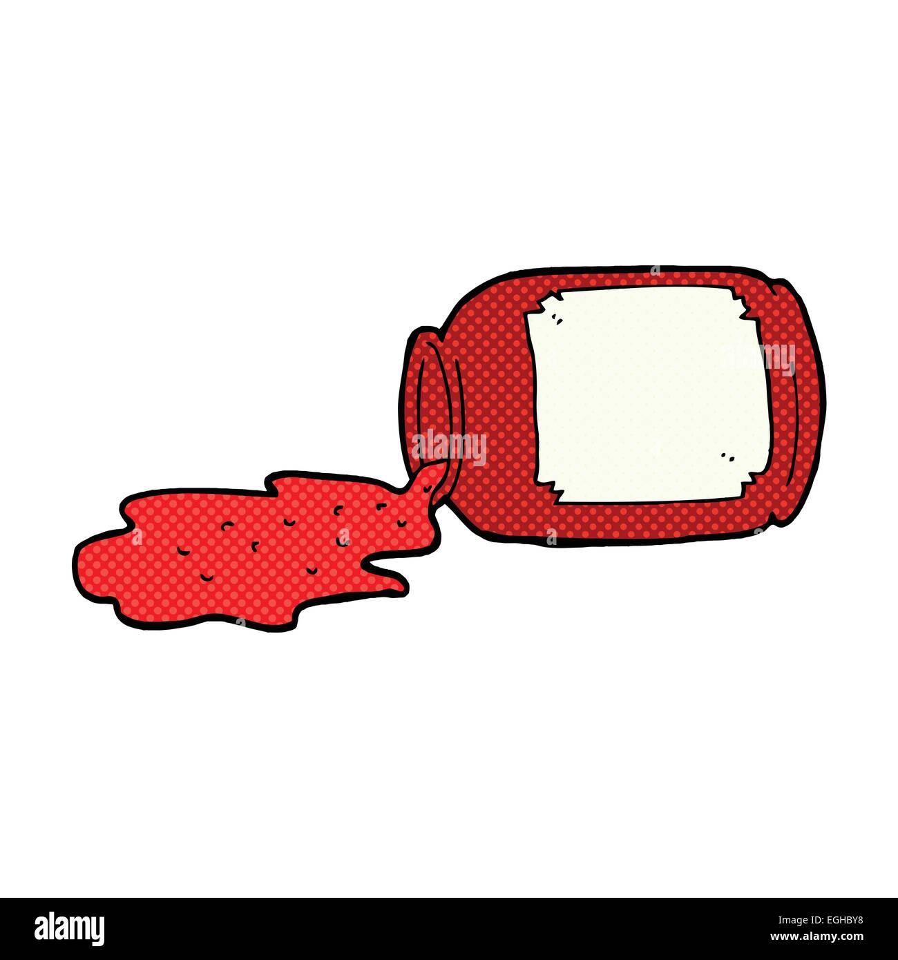 retro comic book style cartoon spilled jam Stock Vector Image & Art - Alamy