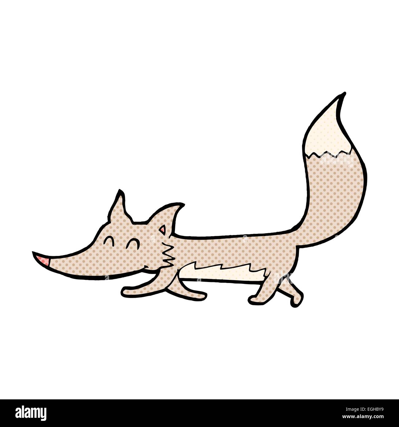 retro comic book style cartoon little wolf Stock Vector Image & Art - Alamy