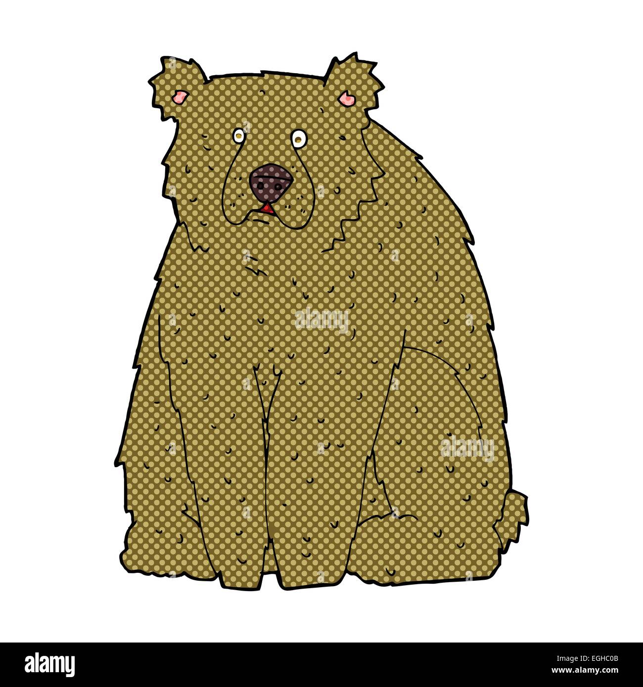 retro comic book style cartoon funny bear Stock Vector Image & Art - Alamy