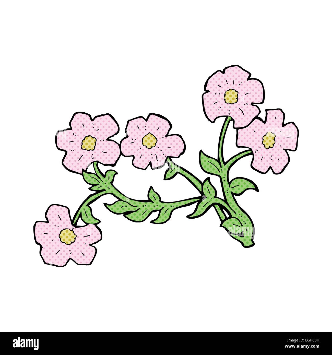 retro comic book style cartoon flowers Stock Vector Image & Art - Alamy