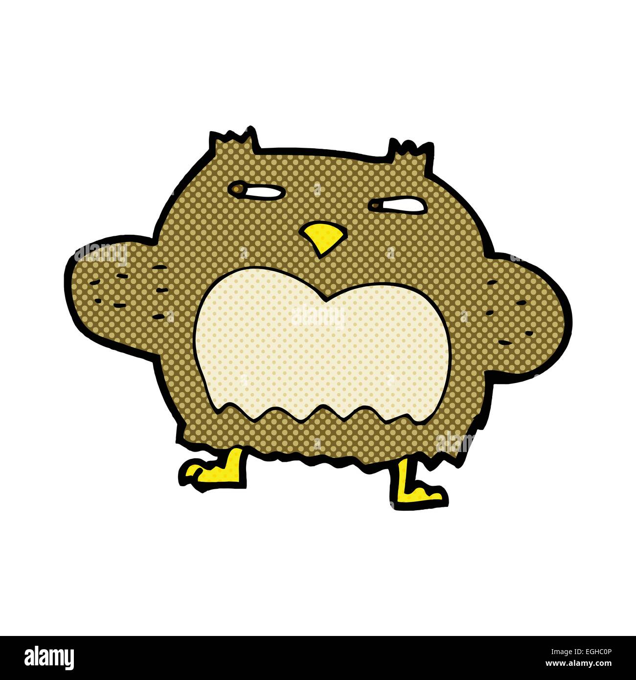 retro comic book style cartoon suspicious owl Stock Vector Image & Art ...