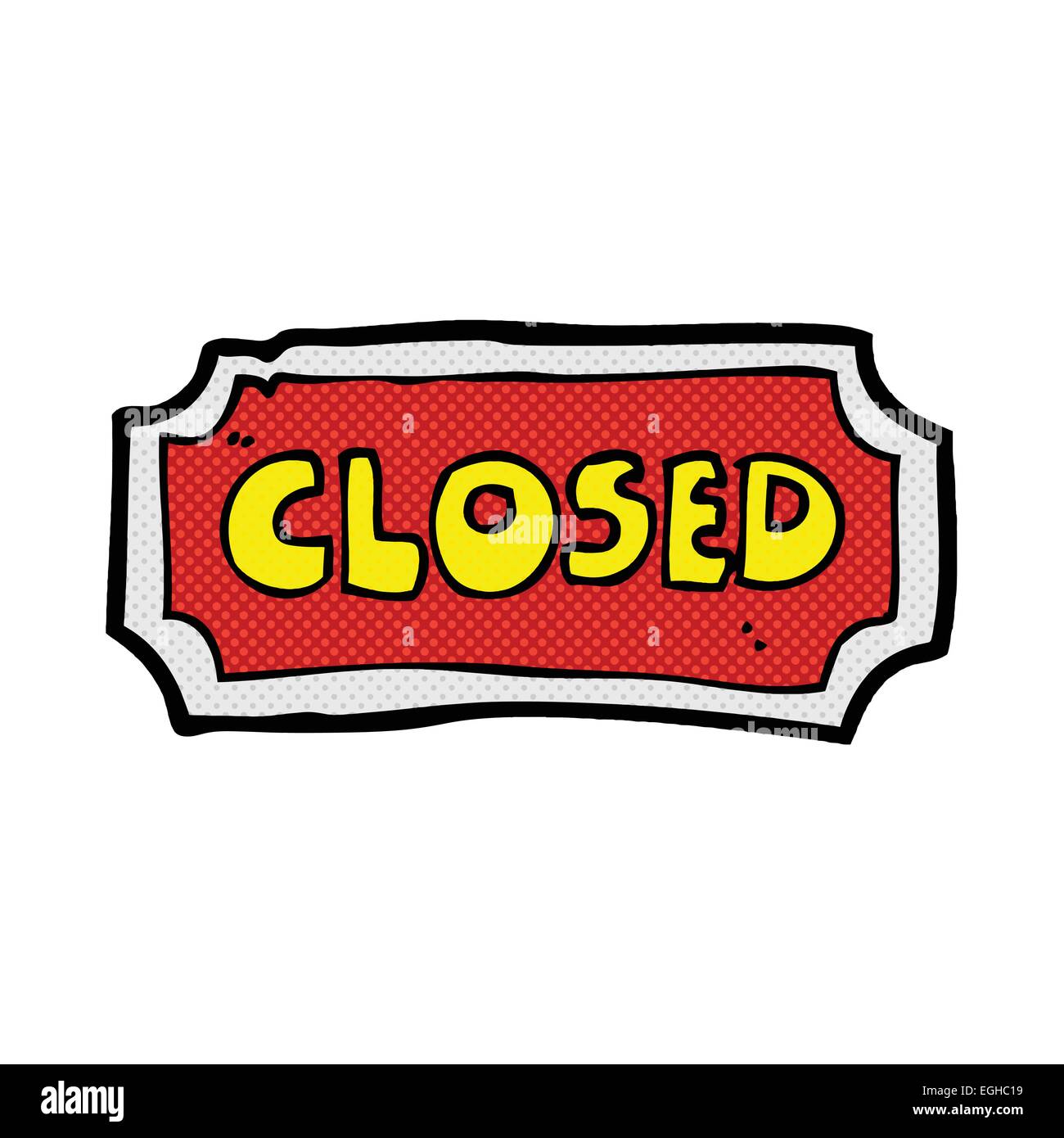 retro comic book style cartoon closed sign Stock Vector Image & Art - Alamy