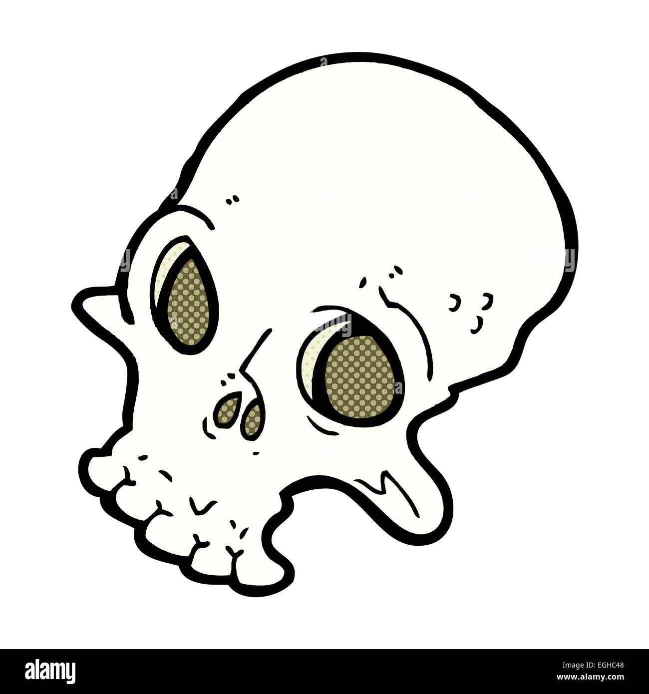 retro comic book style cartoon spooky skull Stock Vector Image & Art ...
