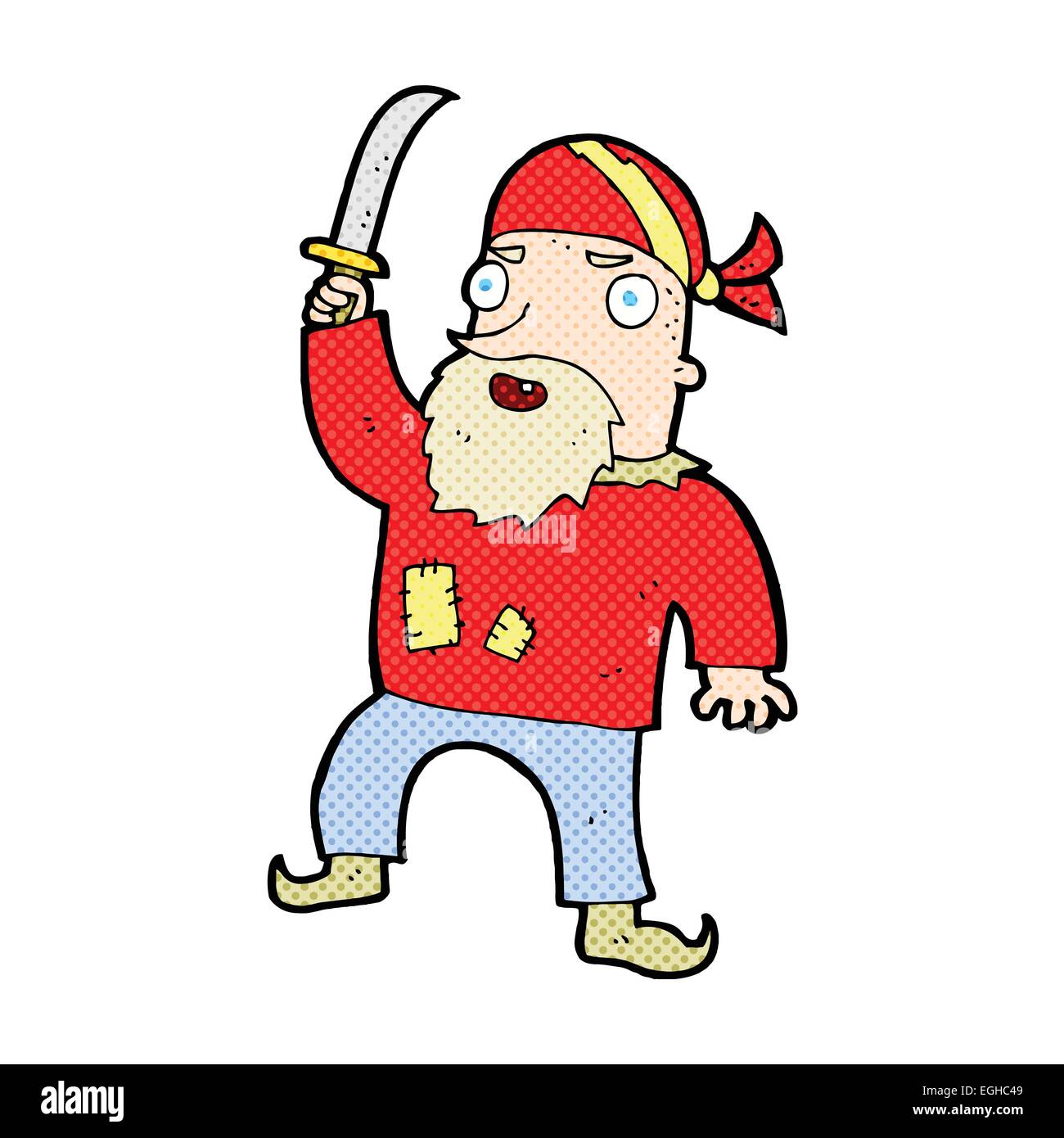 retro comic book style cartoon pirate Stock Vector Image & Art - Alamy