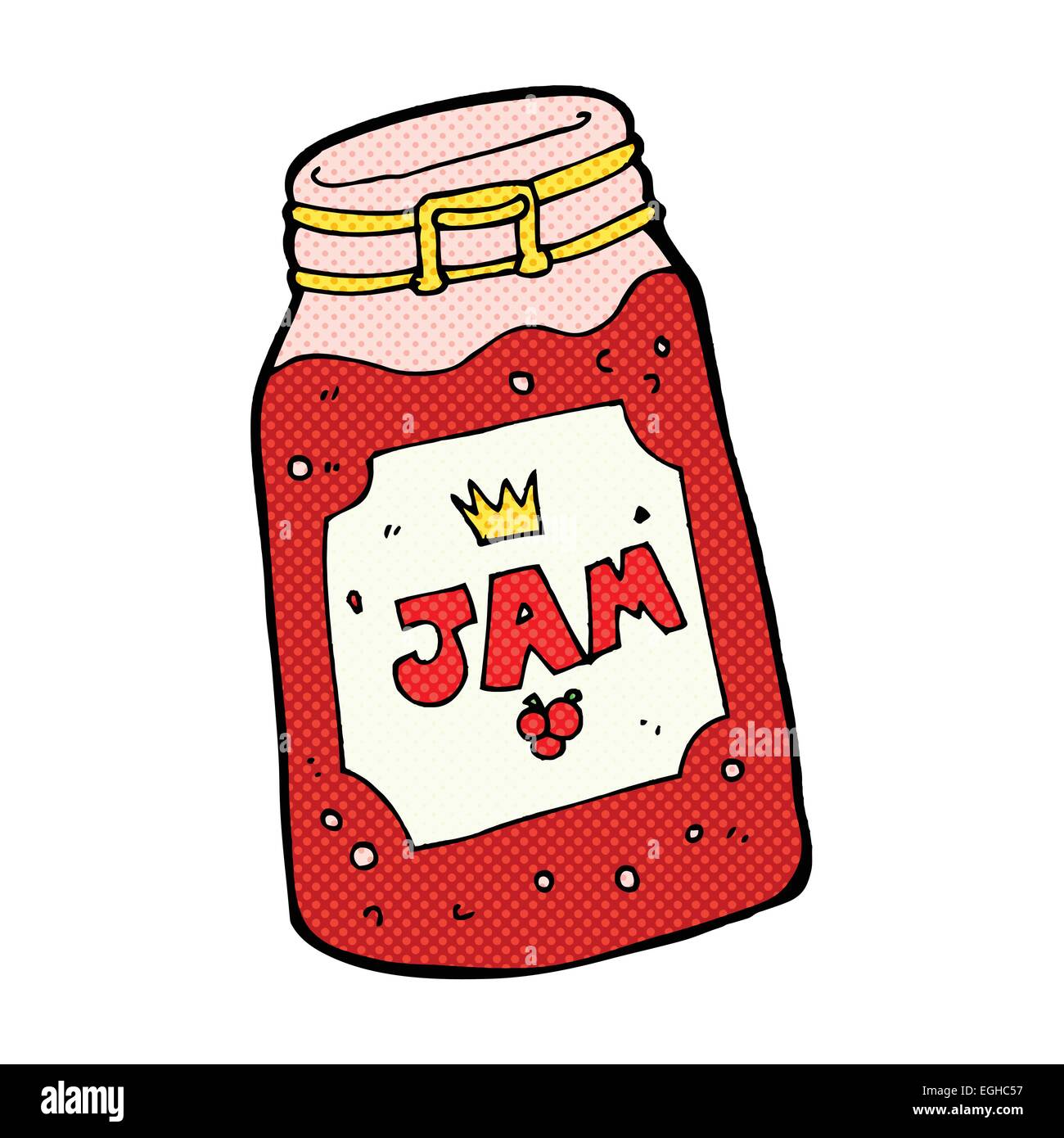 retro comic book style cartoon jar of jam Stock Vector Image & Art - Alamy