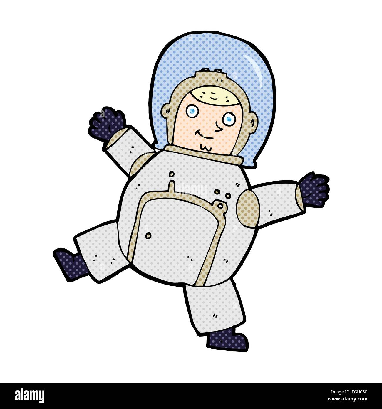 retro comic book style cartoon astronaut Stock Vector Image & Art - Alamy