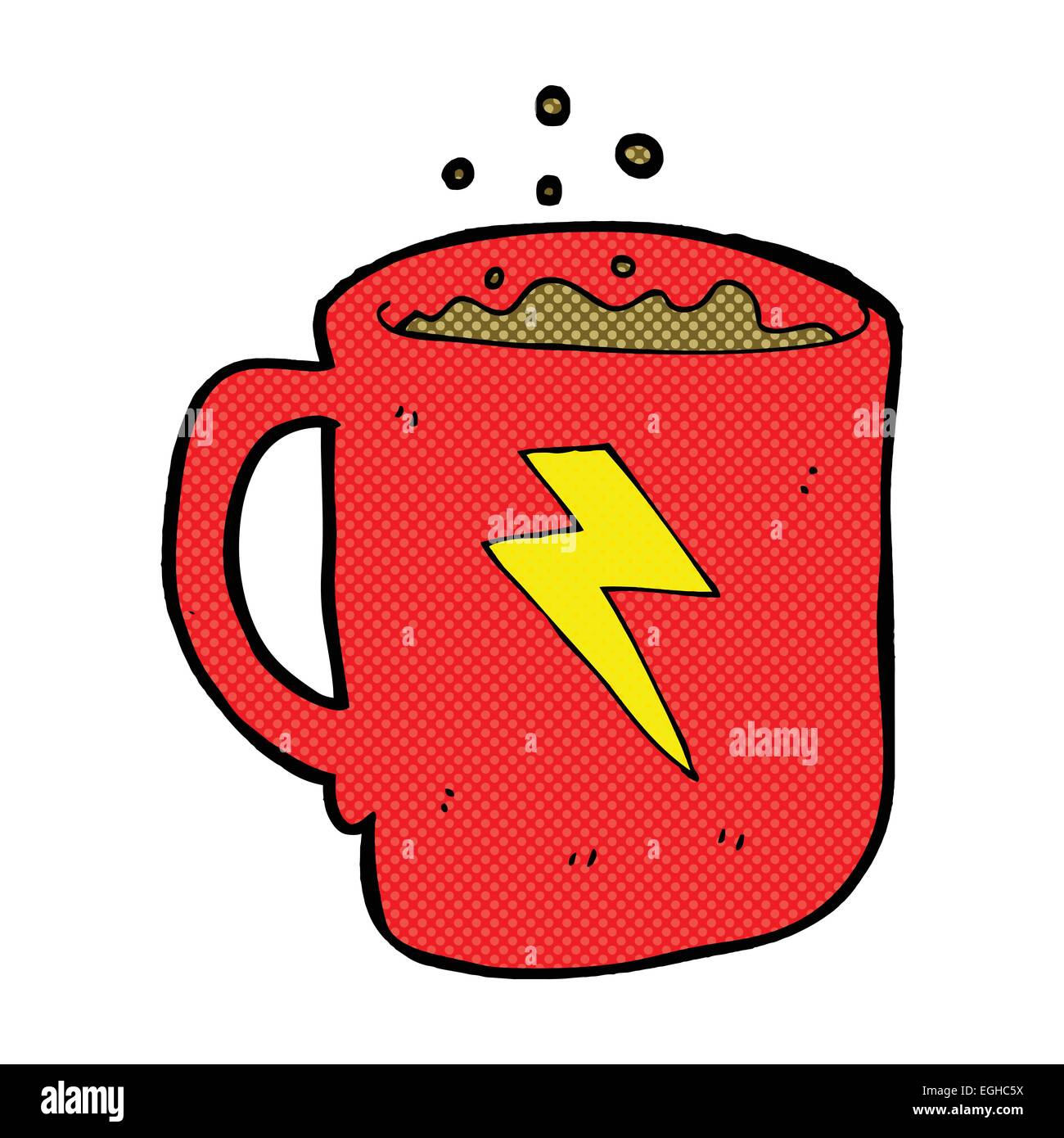 retro comic book style cartoon coffee mug Stock Vector Image & Art - Alamy