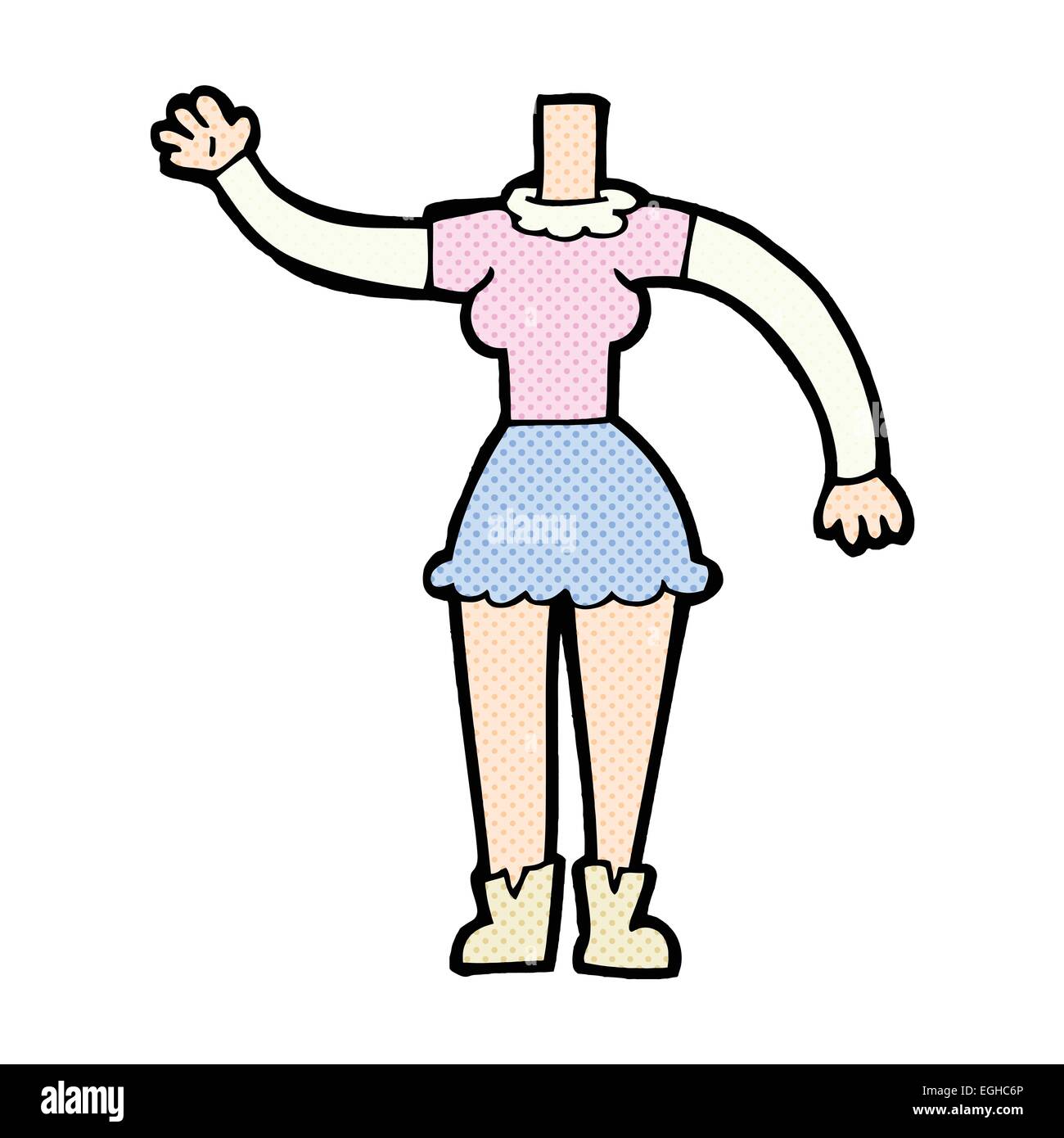 retro comic book style cartoon female body Stock Vector Image & Art - Alamy